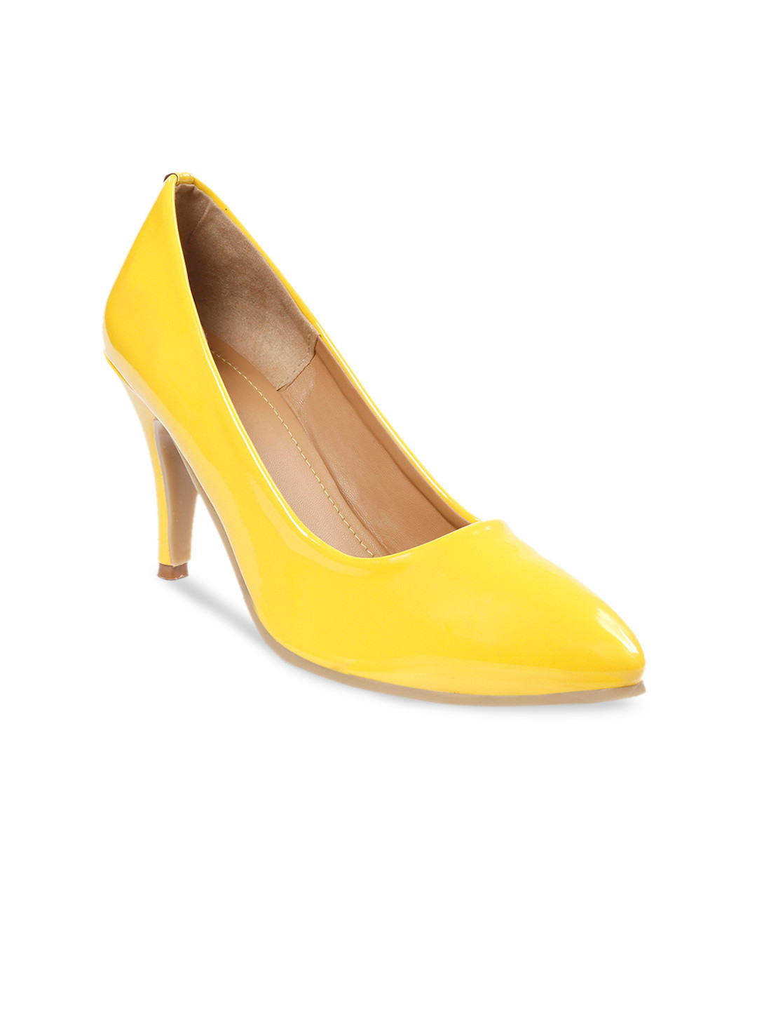 Buy Meriggiare Women Yellow Solid Pumps - Heels for Women 9441965 | Myntra