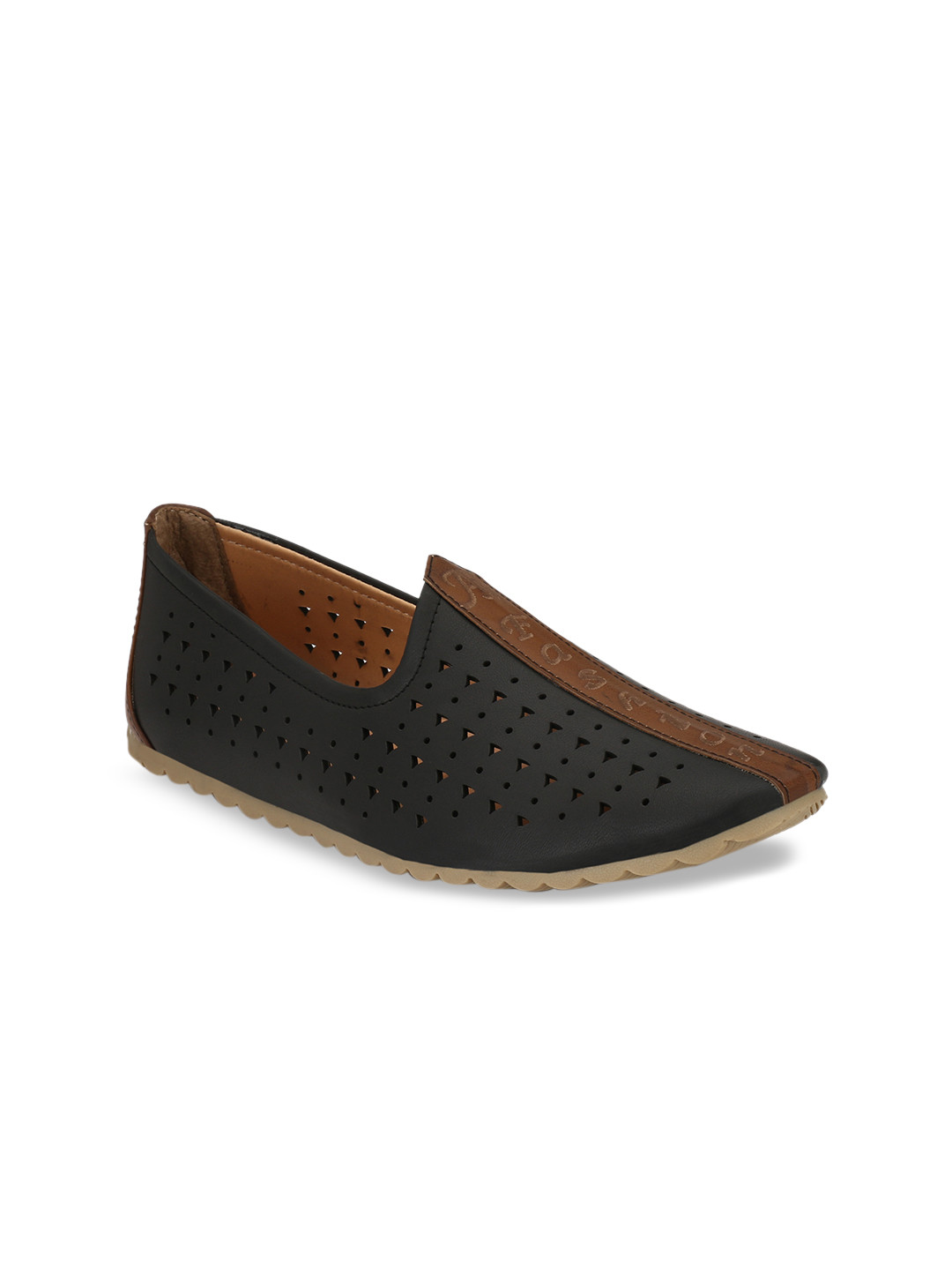 Buy Azzaro Black Men Black Mojaris - Casual Shoes for Men 9443655 | Myntra