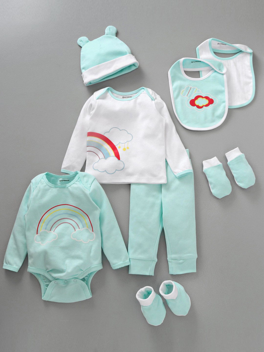 Buy My Milestones Infant Set Of 8 Clothing Gift Set - Clothing Set for ...