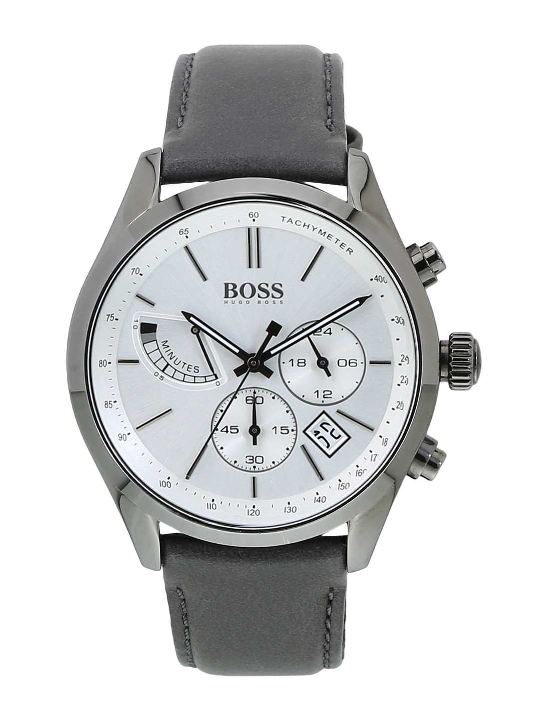 Buy Hugo Boss Men White Analogue Leather Chronograph Watch 1513633 ...