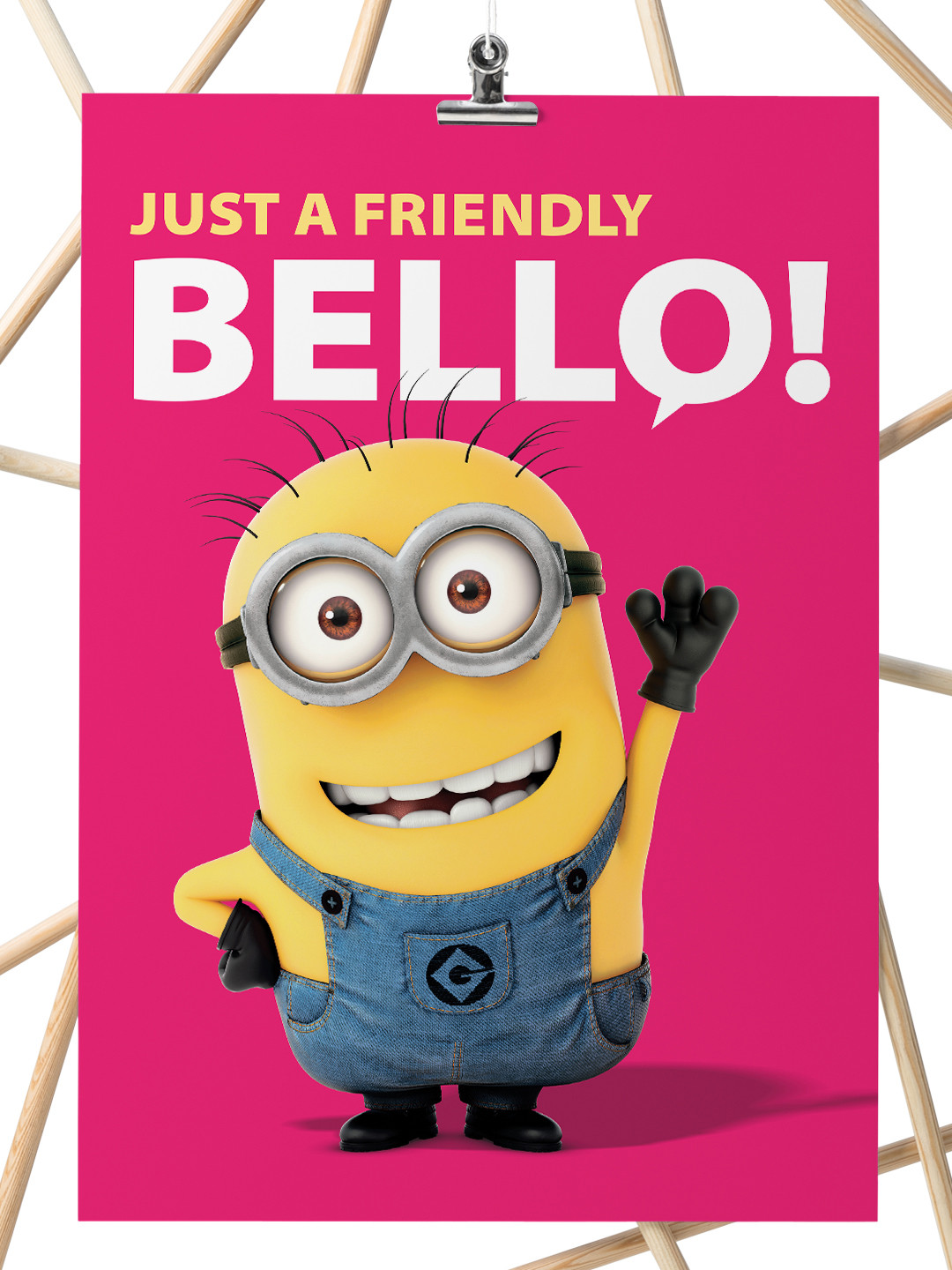 Buy InkFlap.com Pink Minions Digital Print Wall Art - Wall Art for ...