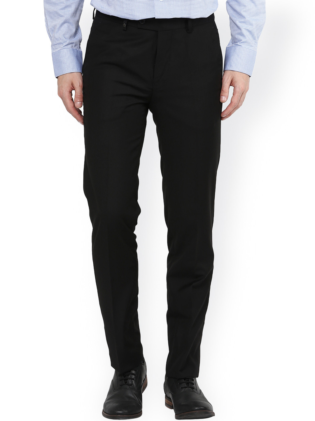 Buy Turtle Black Slim Fit Formal Trousers - Trousers for Men 951837 ...