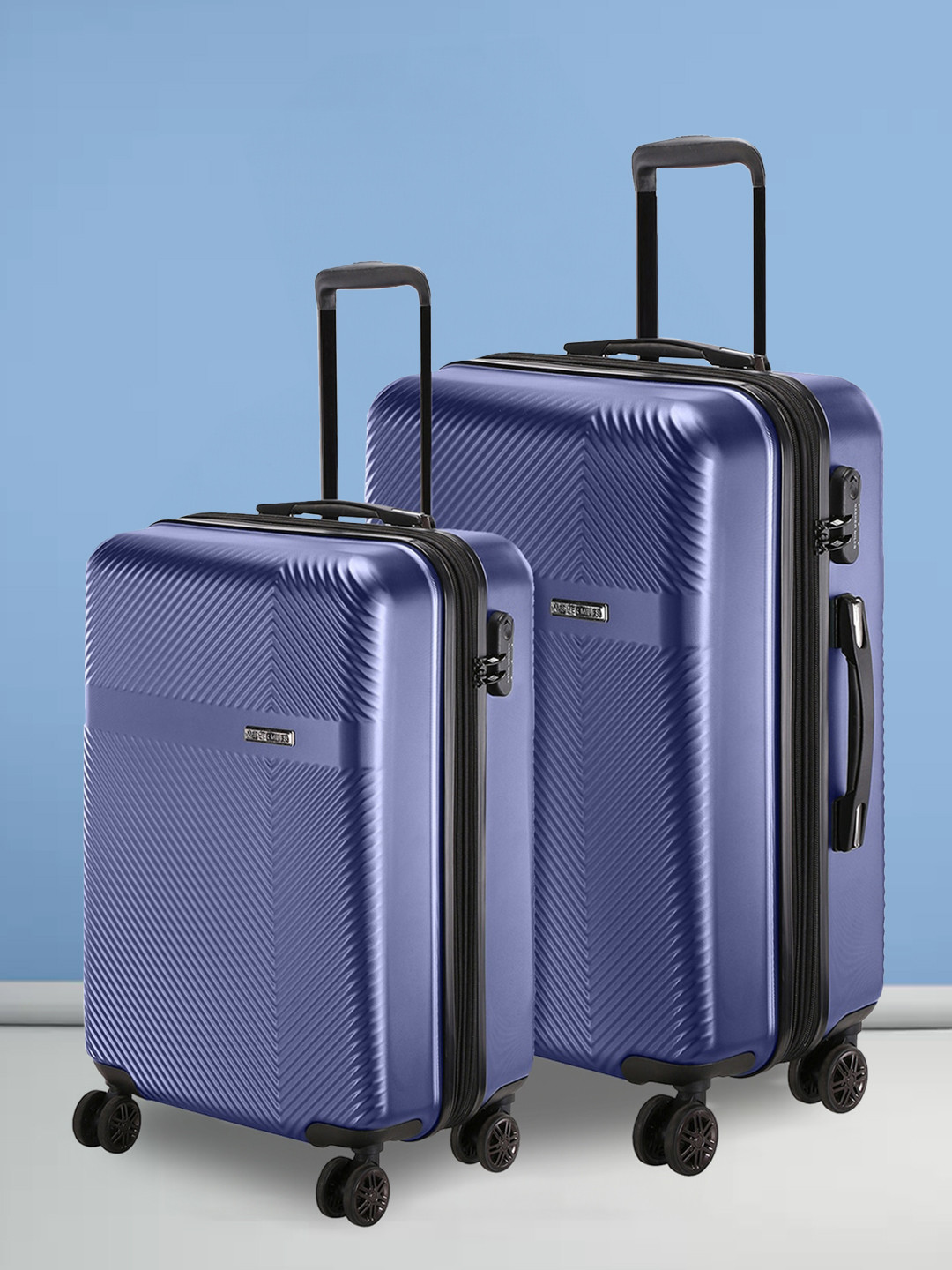 Buy Nasher Miles Blue Unisex Set Of 2 Trolley Bags - Trolley Bag for ...