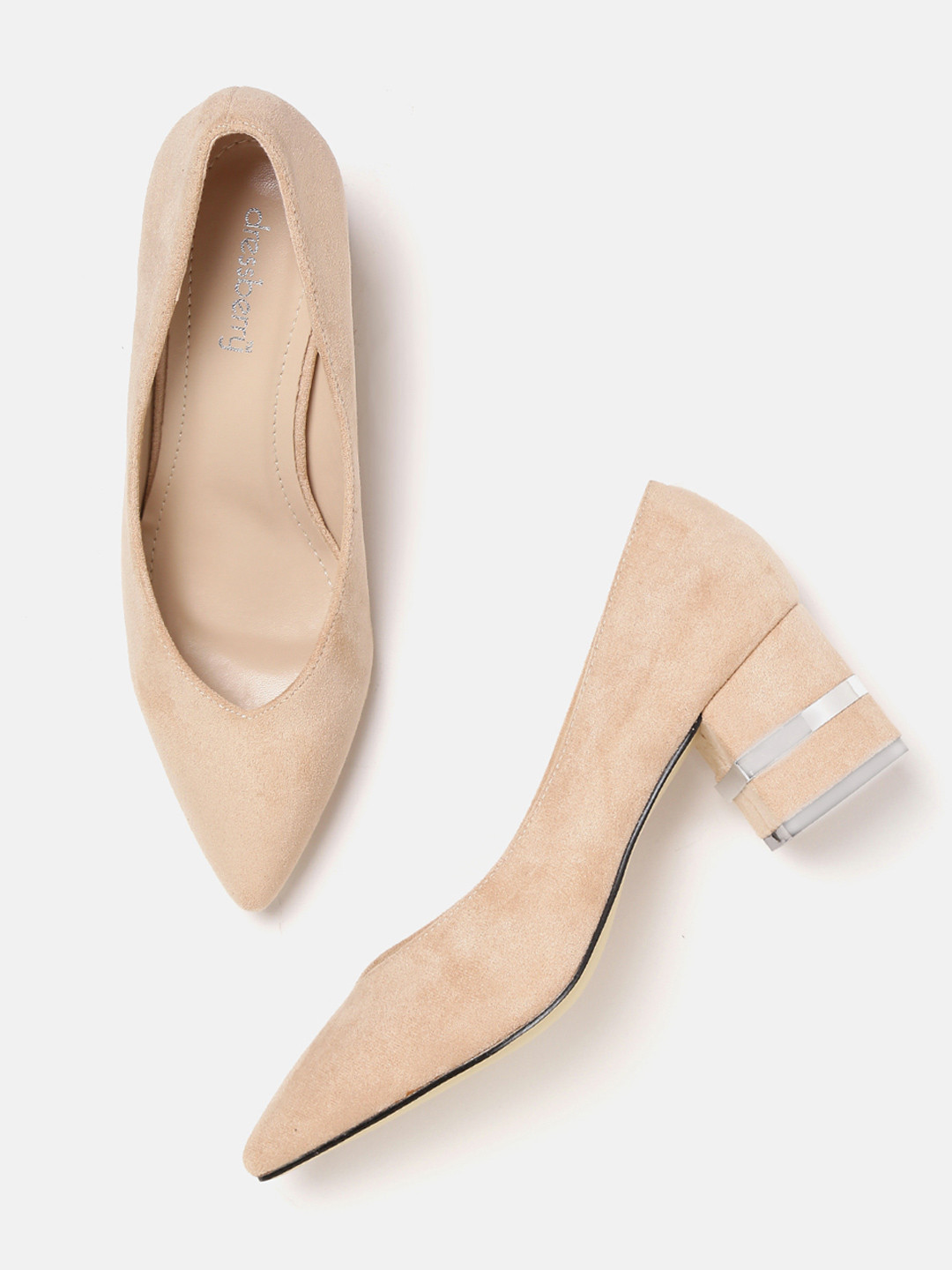 Buy DressBerry Women Peach Coloured Solid Pumps - Heels for Women ...