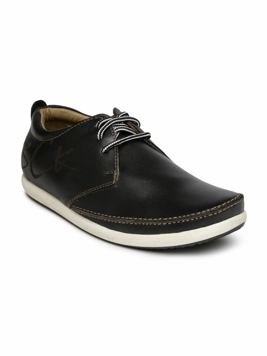 Buy Buckaroo Men Black Leather Casual Shoes - Casual Shoes for Men ...