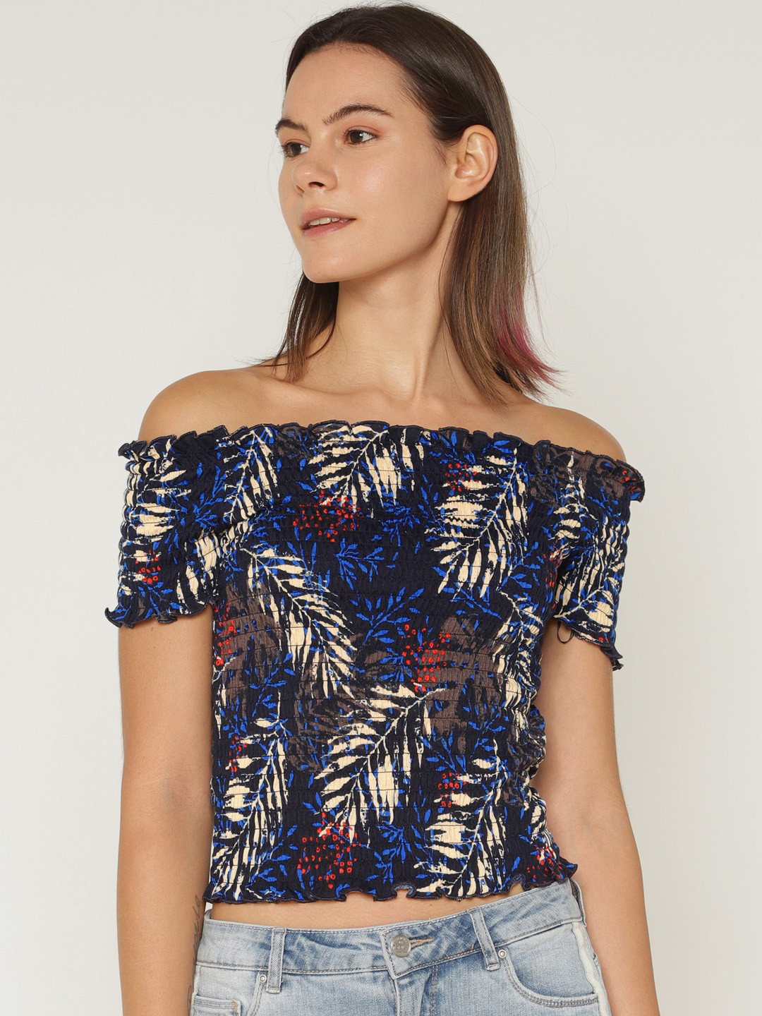 Buy ONLY Women Multicoloured Printed Top - Tops for Women 9547973 | Myntra