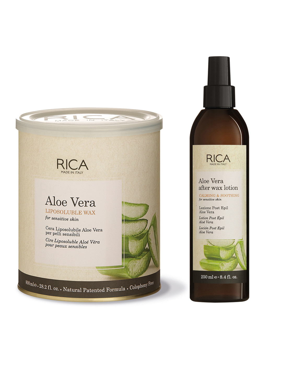 Buy RICA Set Of After Wax Lotion & Liposoluble Wax - Body Wax And ...