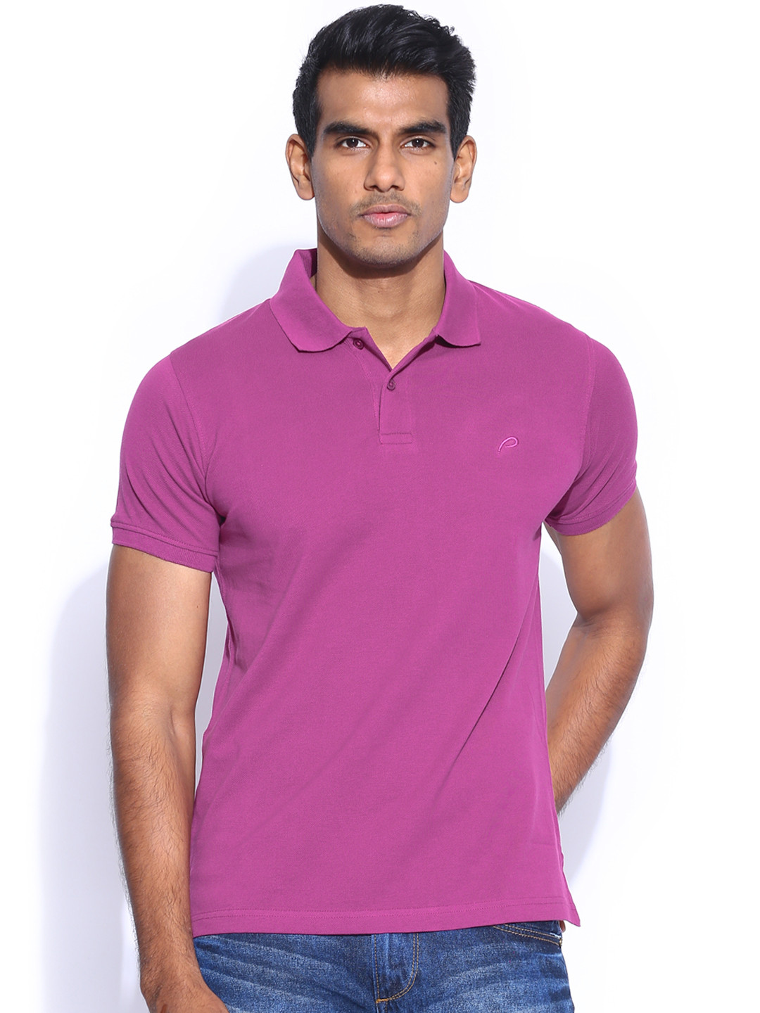 Buy Proline Purple Polo Pure Cotton T Shirt - Tshirts for Men 955811 ...