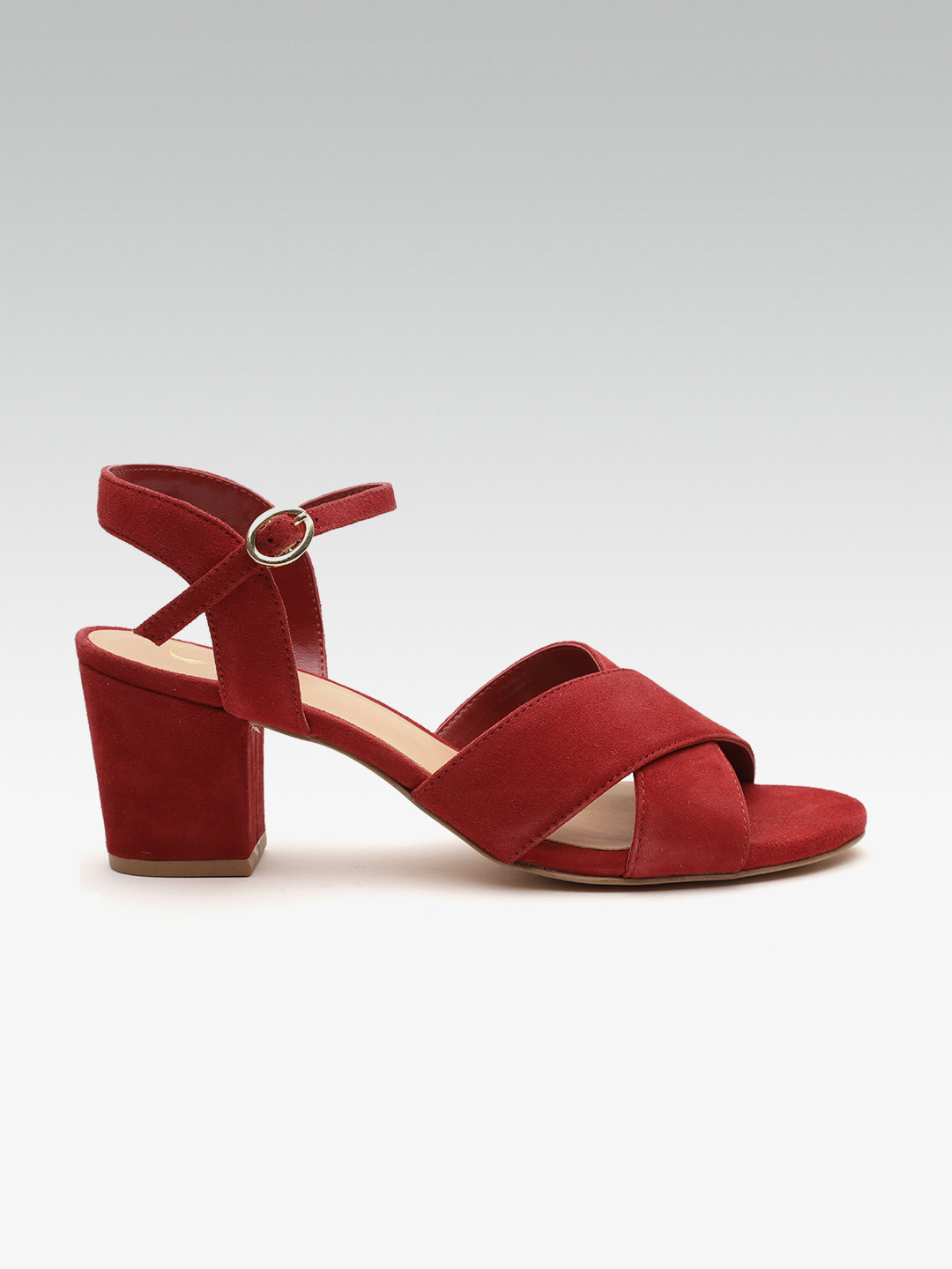 Buy Carlton London Women Brick Red Solid Heels - Heels for Women ...