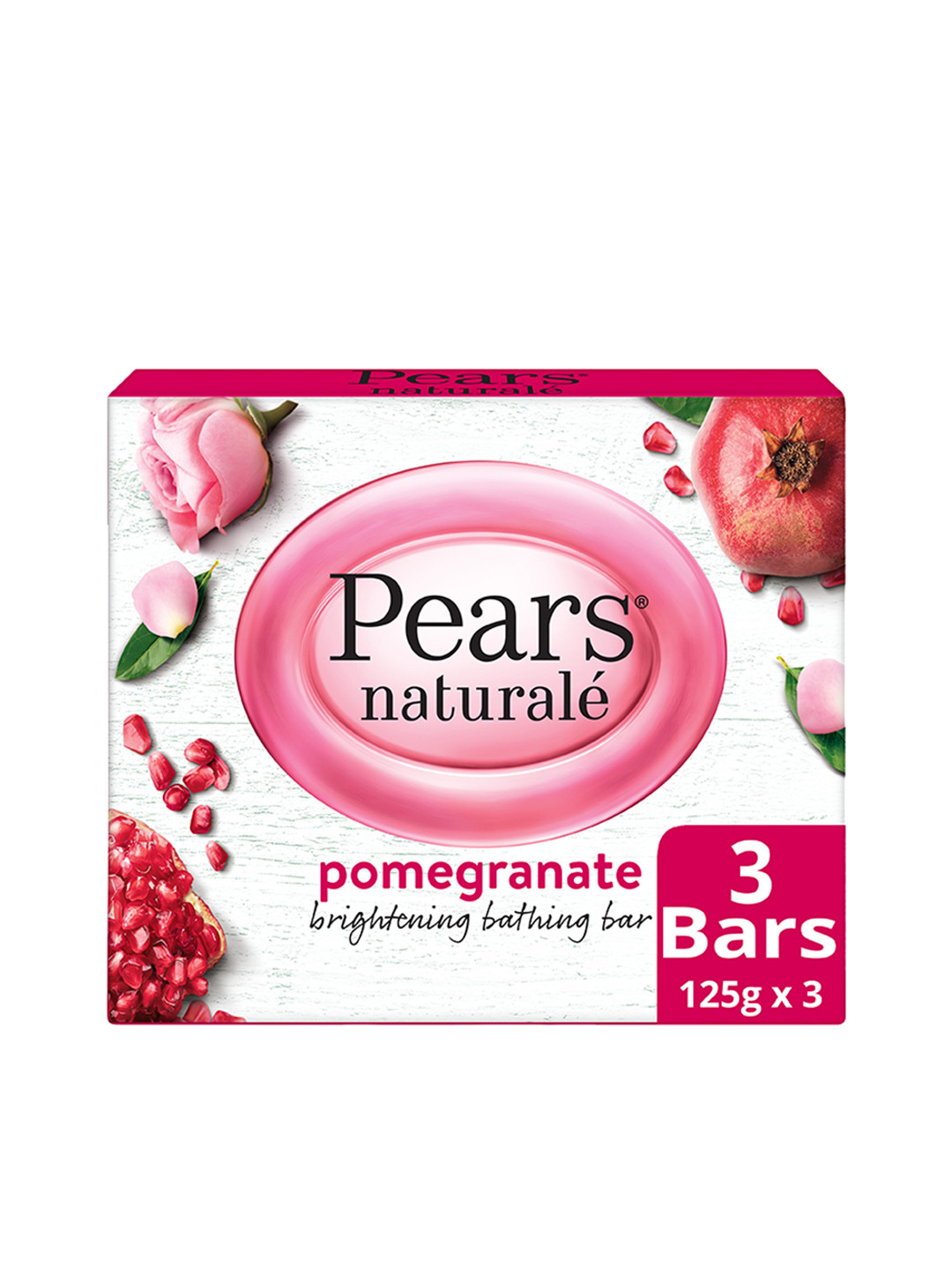 Buy Pears Pack Of 3 Natural Pomegranate Brightening Soaps 125 G - Soap ...