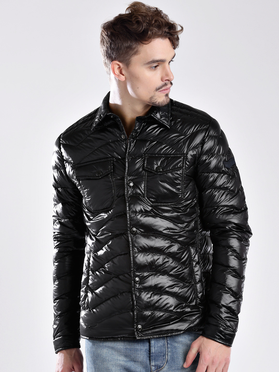 Buy GAS Black Padded Jacket - Jackets for Men 961084 | Myntra