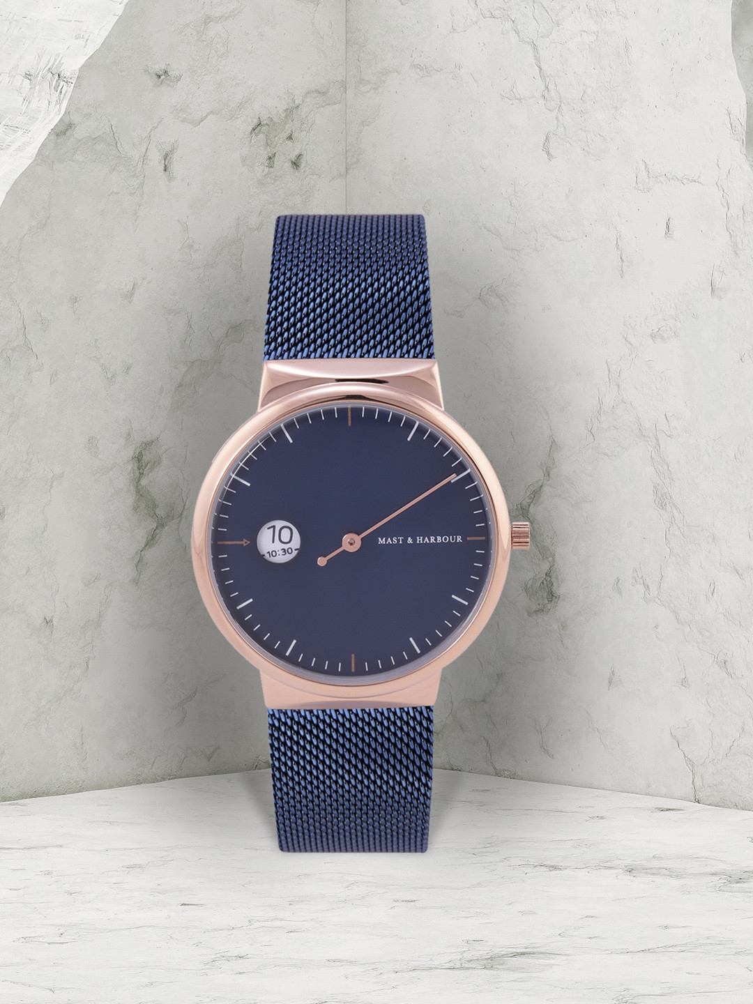 Buy Mast & Harbour Unisex Navy Blue Analogue Watch MFB PN MF0182G.03 ...