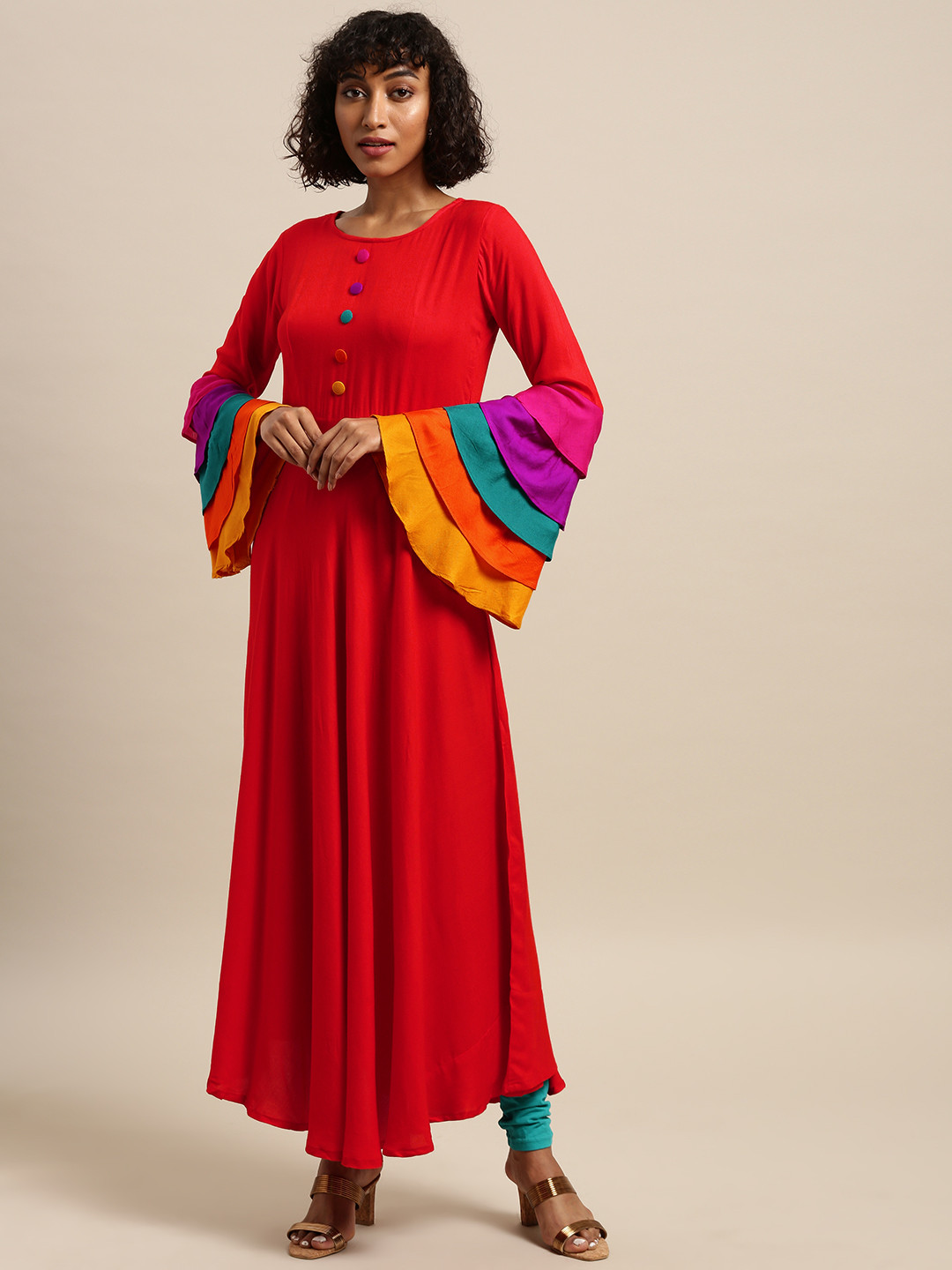 Buy Tikhi Imli Women Red Solid A Line Kurta - Kurtas for Women 9643401 ...