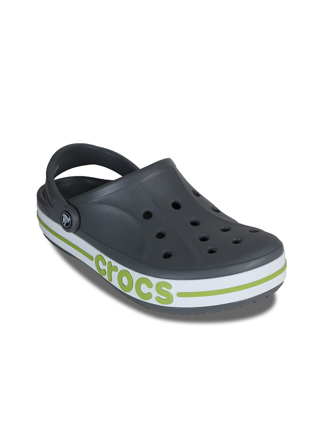 Buy Crocs Women Grey & White Solid Clogs - Flip Flops for Women 9653703 ...