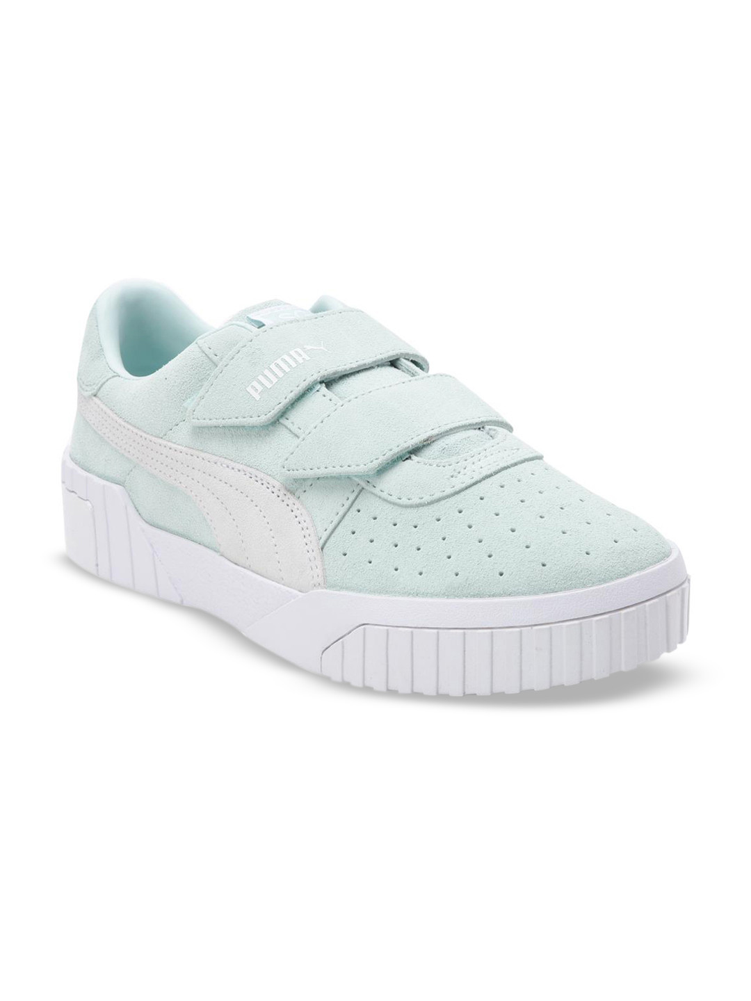 Buy Puma Women Turquoise Blue Slip On Sneakers Cali Velcro Patent X SG ...