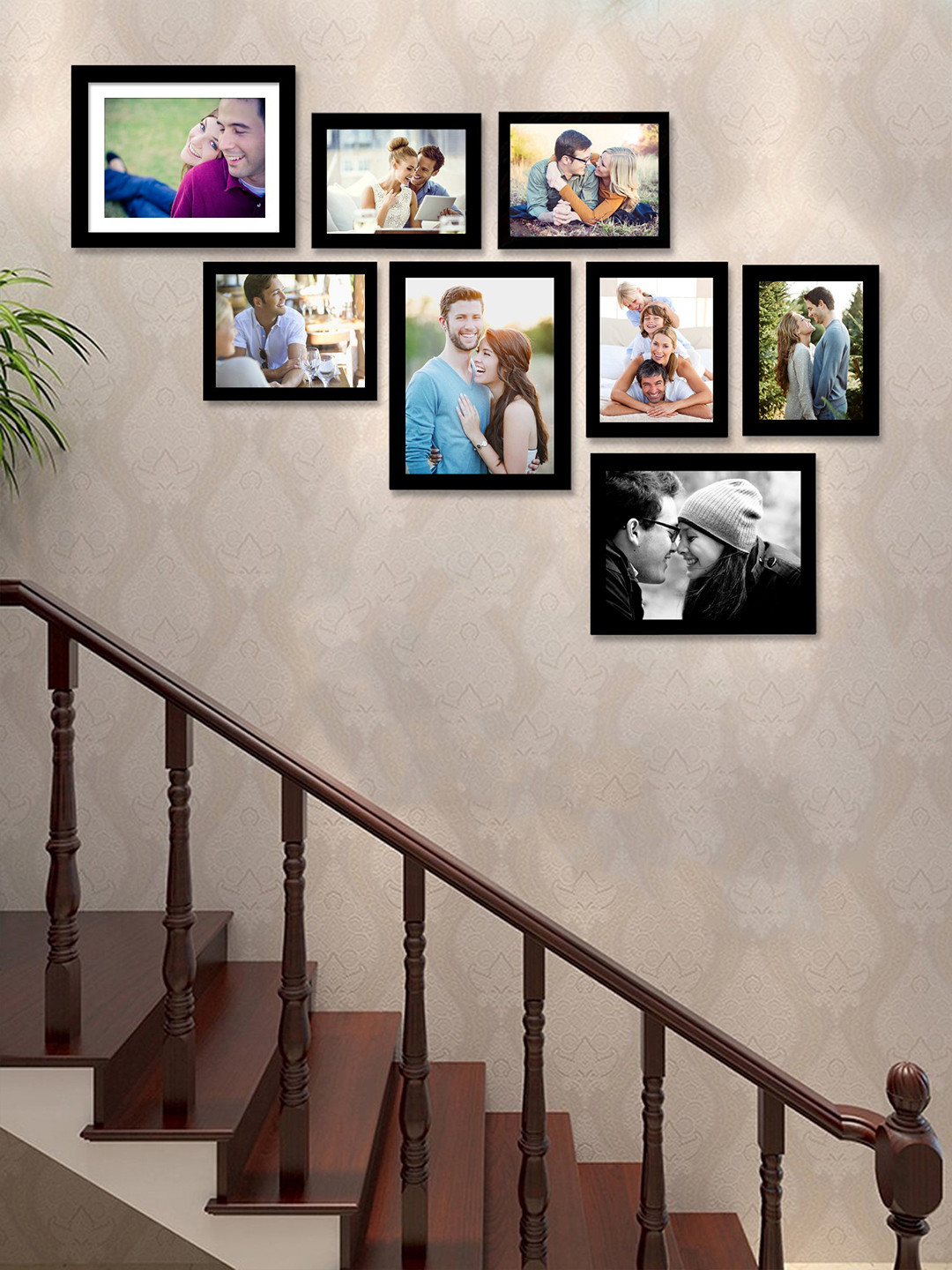 Buy Art Street Set Of 8 Black Individual Photo Frames - Photo Frames ...