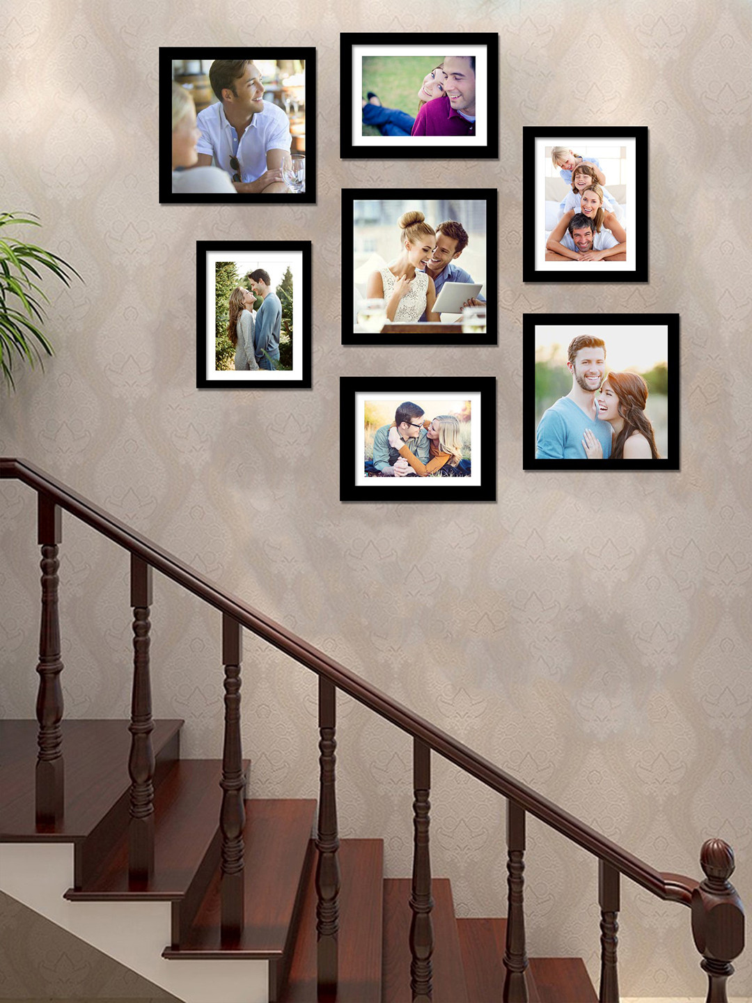 Buy Art Street Set Of 7 Black Individual Photo Frames - Photo Frames ...