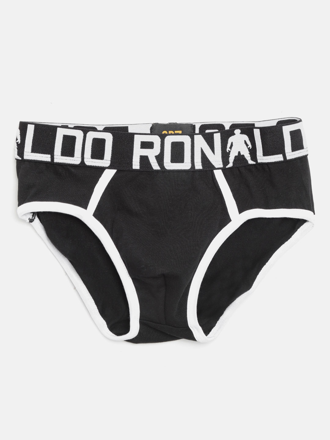 Buy CR7 Cristiano Ronaldo Boys Black Solid Briefs 8400 6600 4801 ...