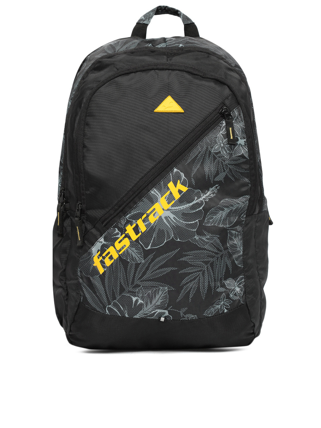 Buy Fastrack Men Black & Grey Graphic Backpack - Backpacks for Men ...