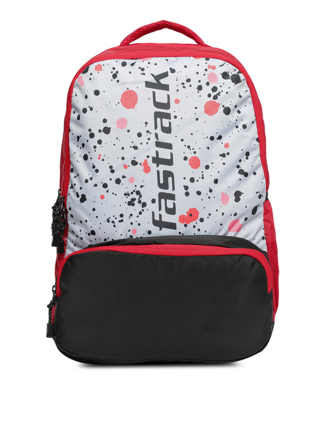 Buy Fastrack Men Red & Grey Colourblocked Backpack - Backpacks for Men ...