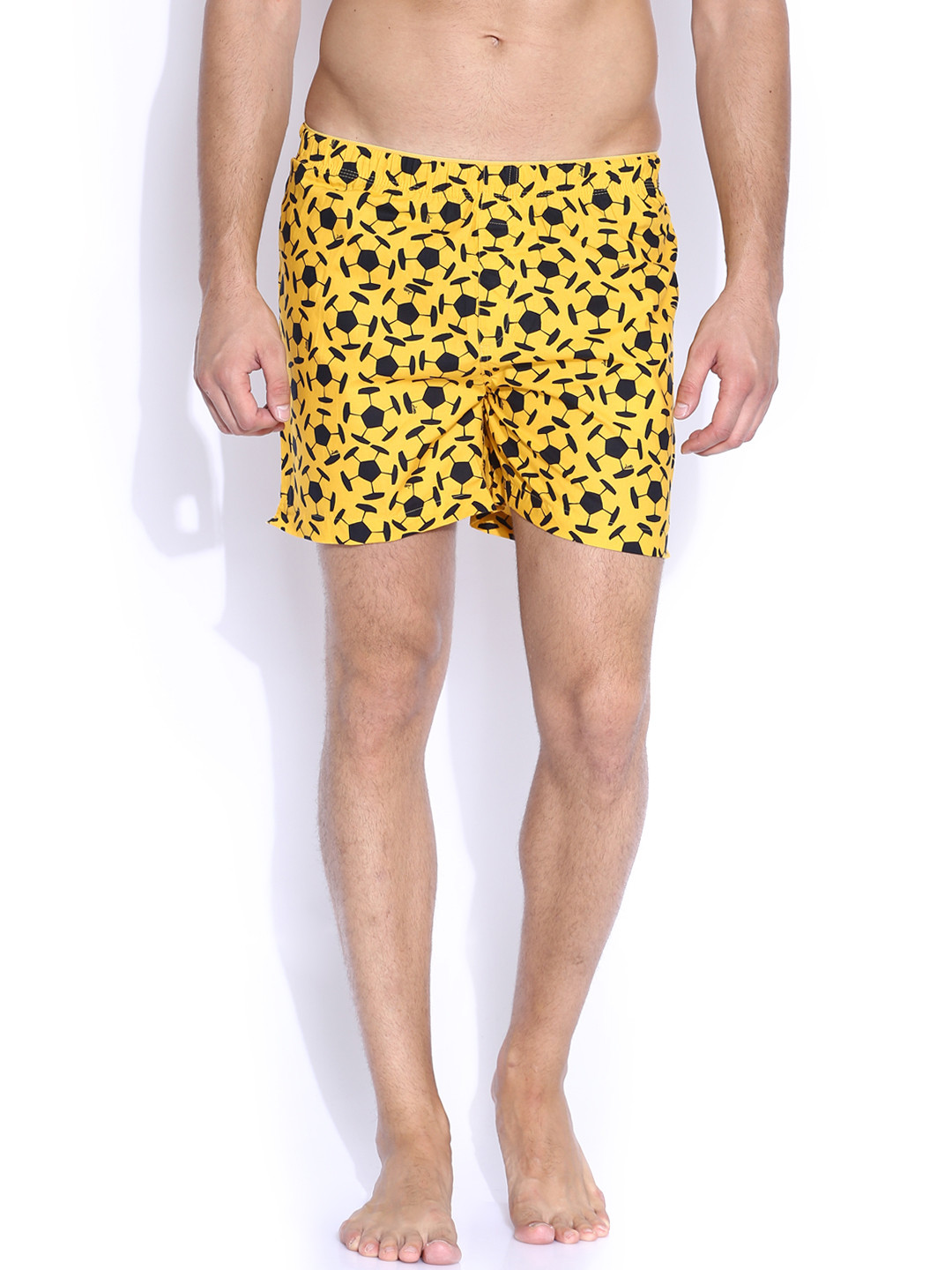 Buy Zoiro Yellow Printed Pure Cotton Boxers 0024 - Boxers for Men ...