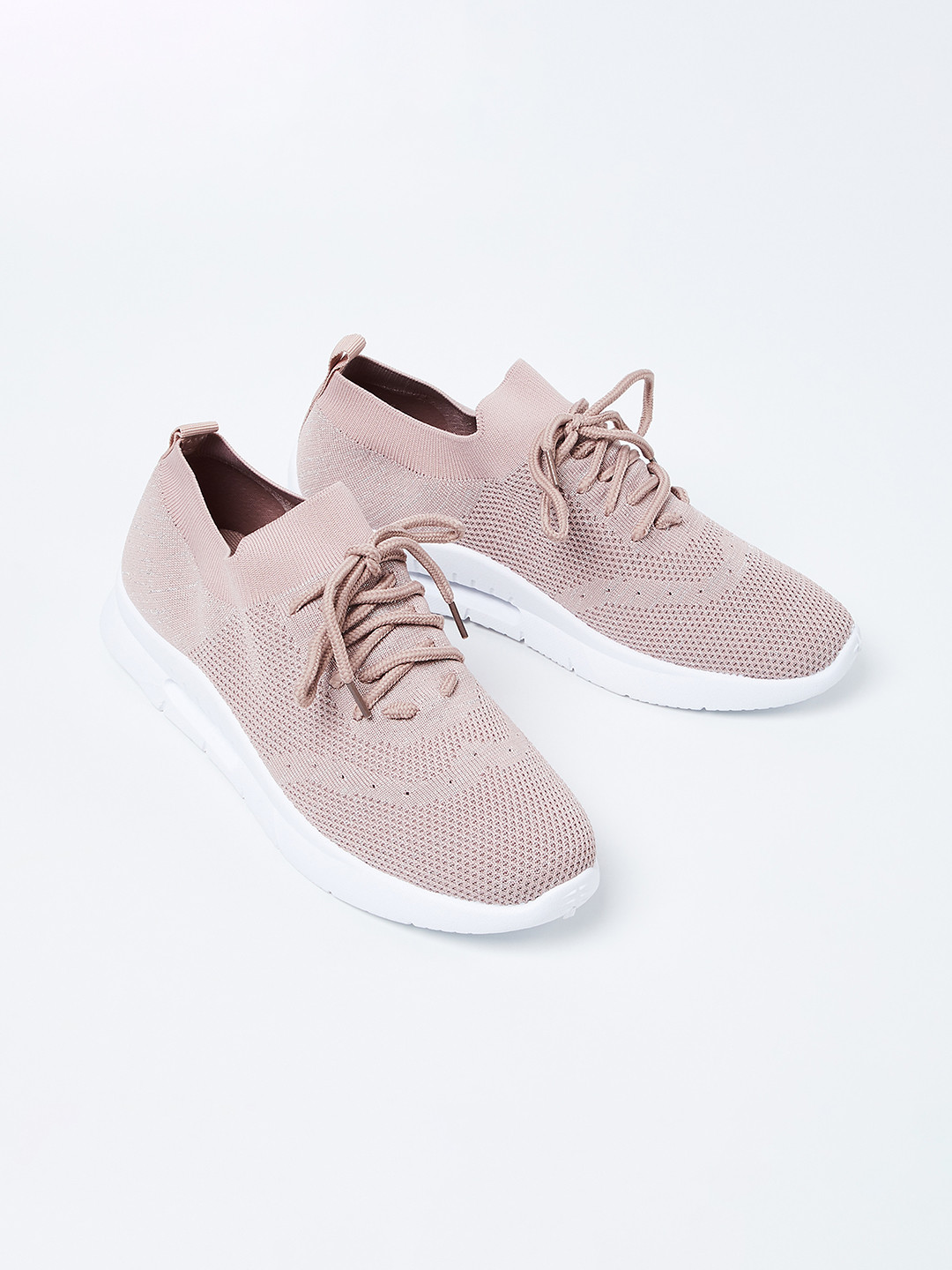 Buy Ginger By Lifestyle Women Pink Woven Design Synthetic Leather Mid ...