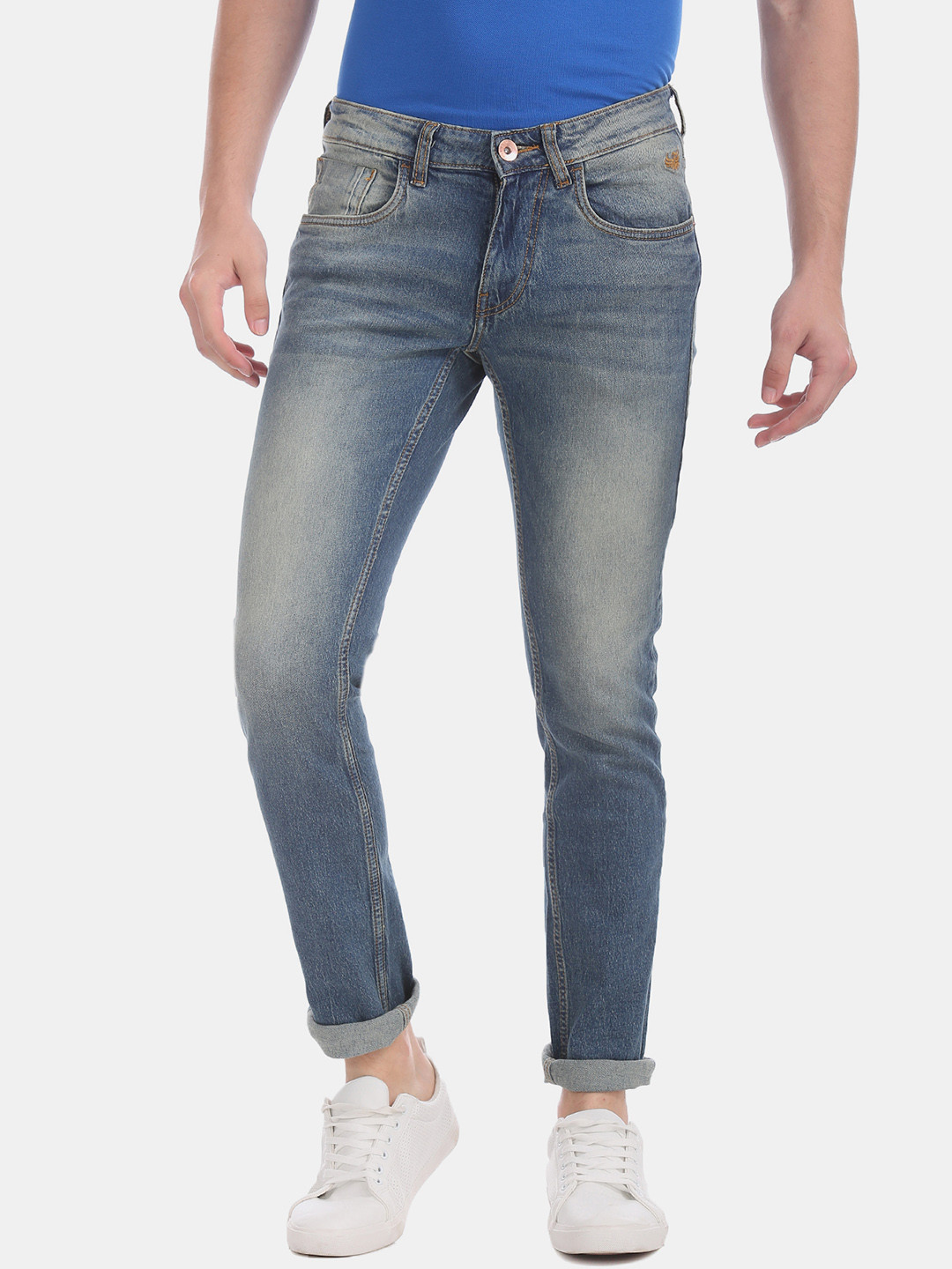 Buy Flying Machine Men Blue Jackson Skinny Fit Low Rise Clean Look ...