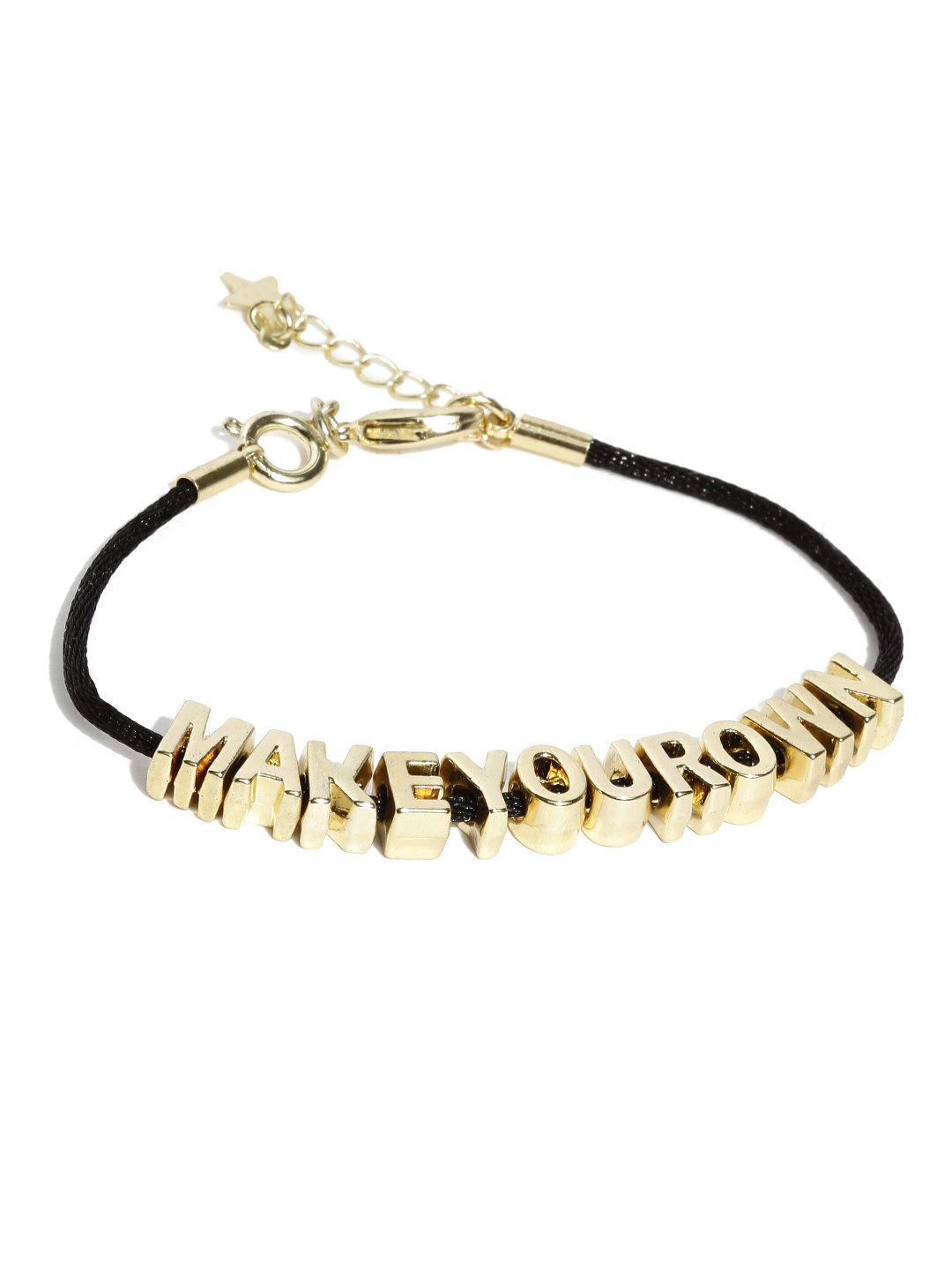 Buy Accessorize Star Gold Toned & Black Bracelet - Bracelet for Women ...