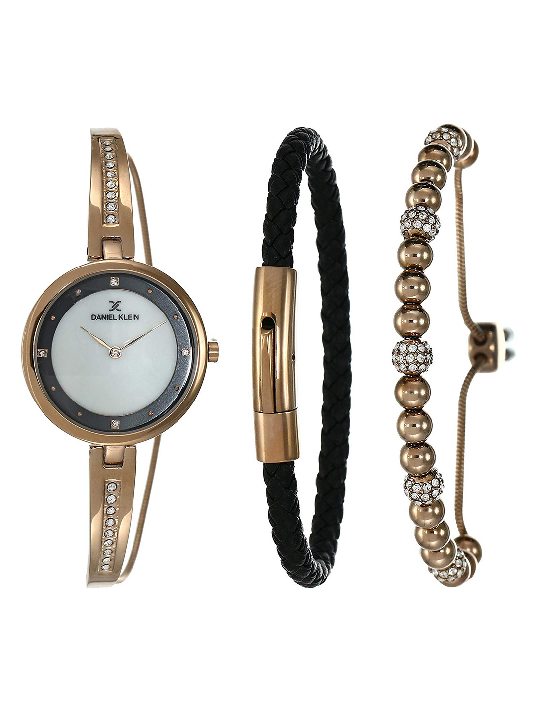 Buy Daniel Klein Women Rose Gold Toned Watch Gift Set - Watch Gift Set ...