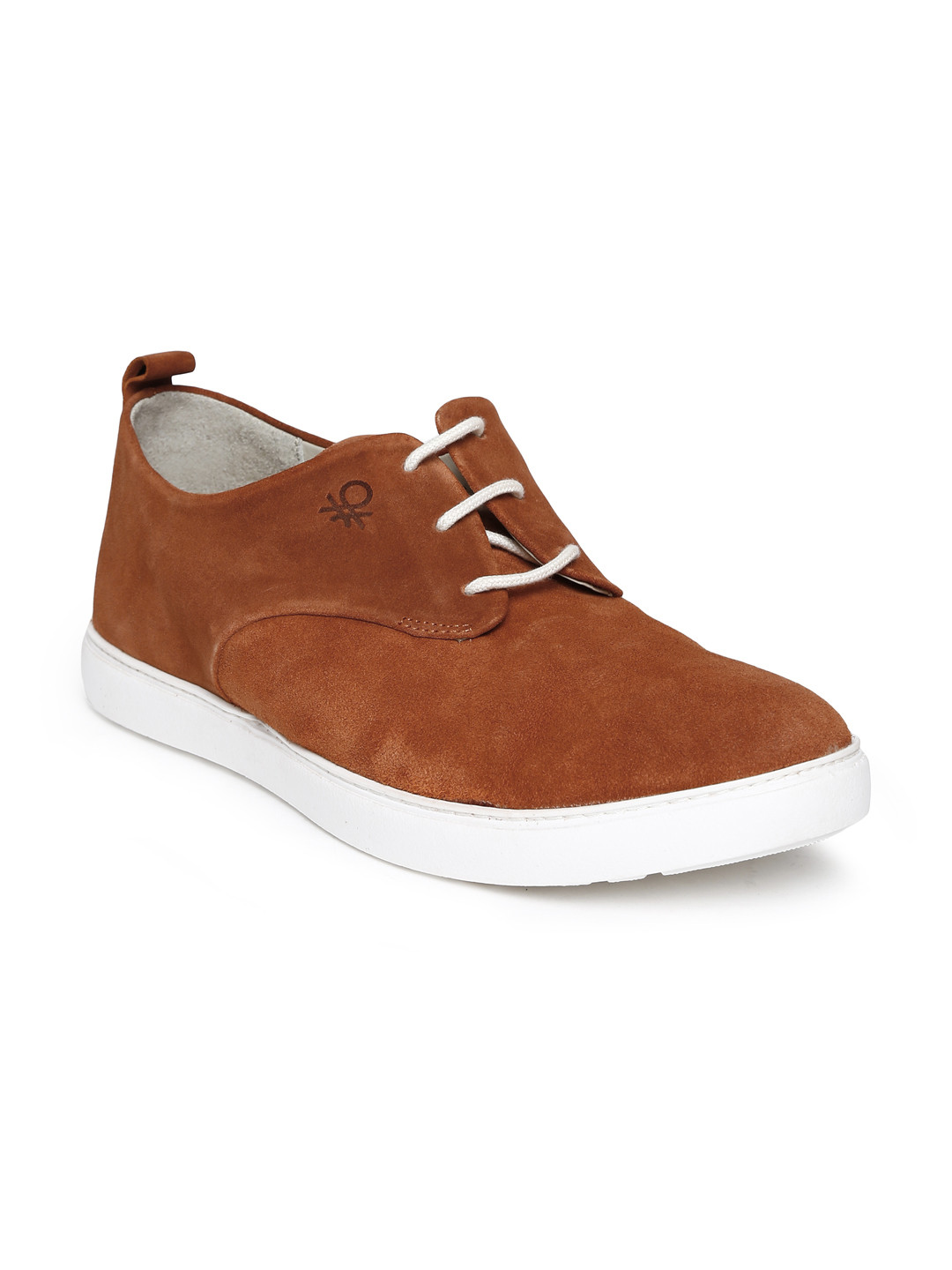 Buy United Colors Of Benetton Men Rust Orange Suede Casual Shoes ...