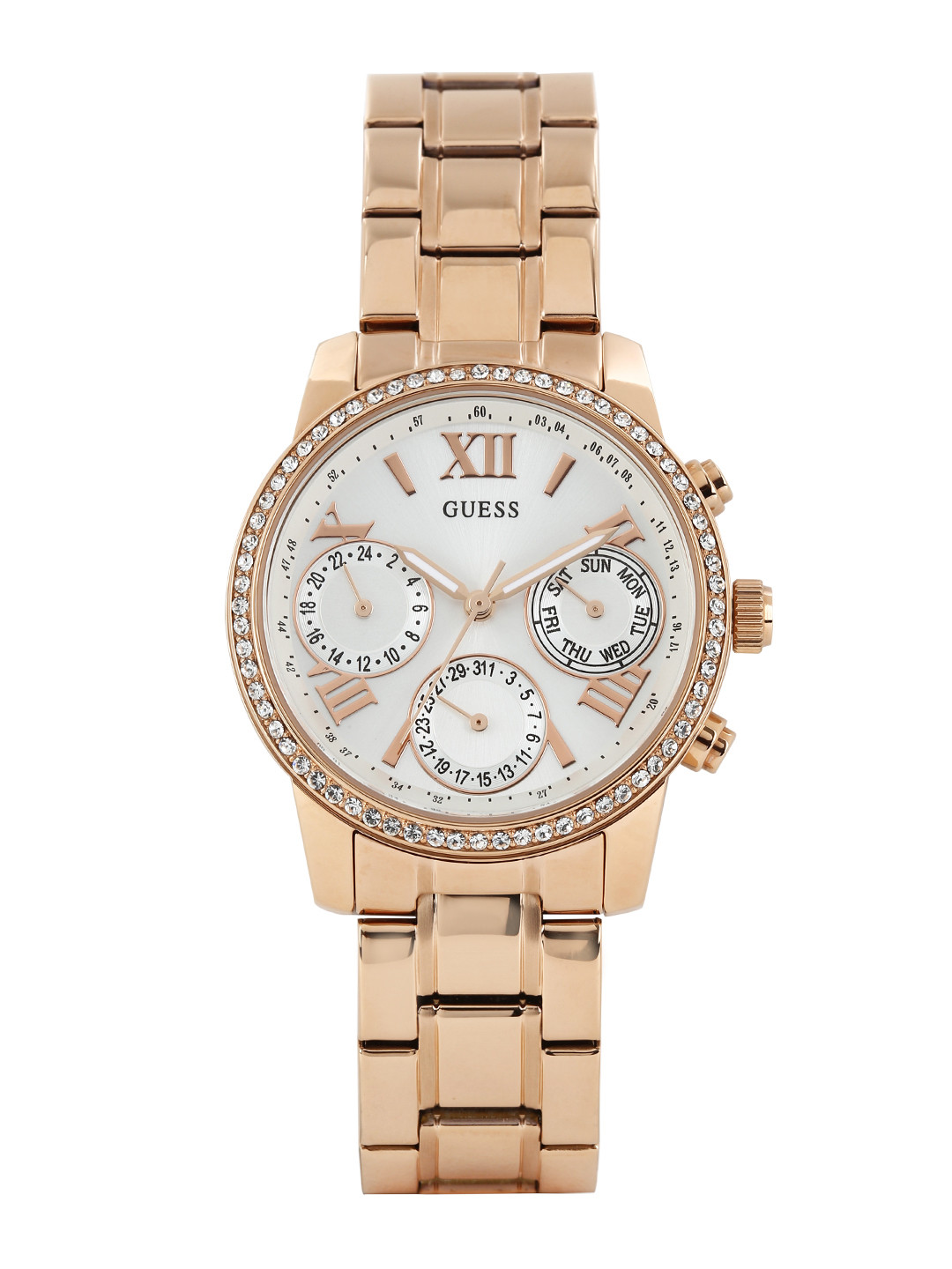 Buy GUESS Women Silver Toned Dial Watch W0623L2 - Watches for Women ...