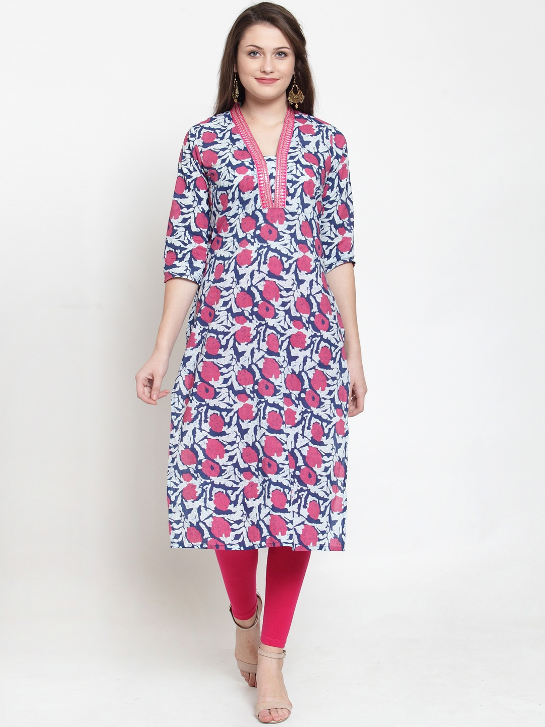 Buy Kiaasa Women Blue & Pink Printed Straight Kurta - Kurtas for Women ... Buy Kiaasa Women Blue & Pink Printed Straight Kurta - Kurtas for Women ...