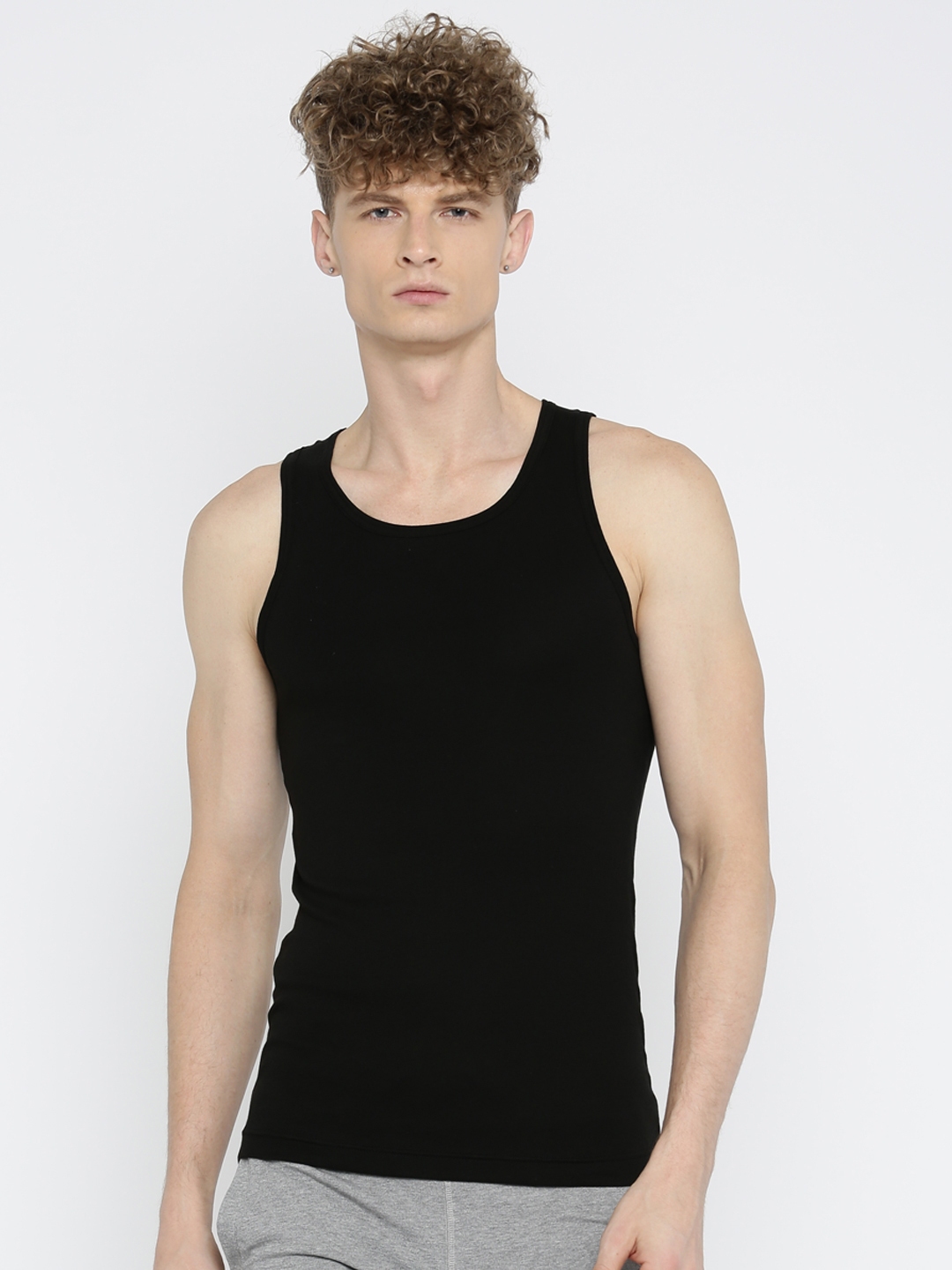 Buy Jockey Men Black Innerwear Vest Fp04 0105 Innerwear Vests For Men 9866557 Myntra