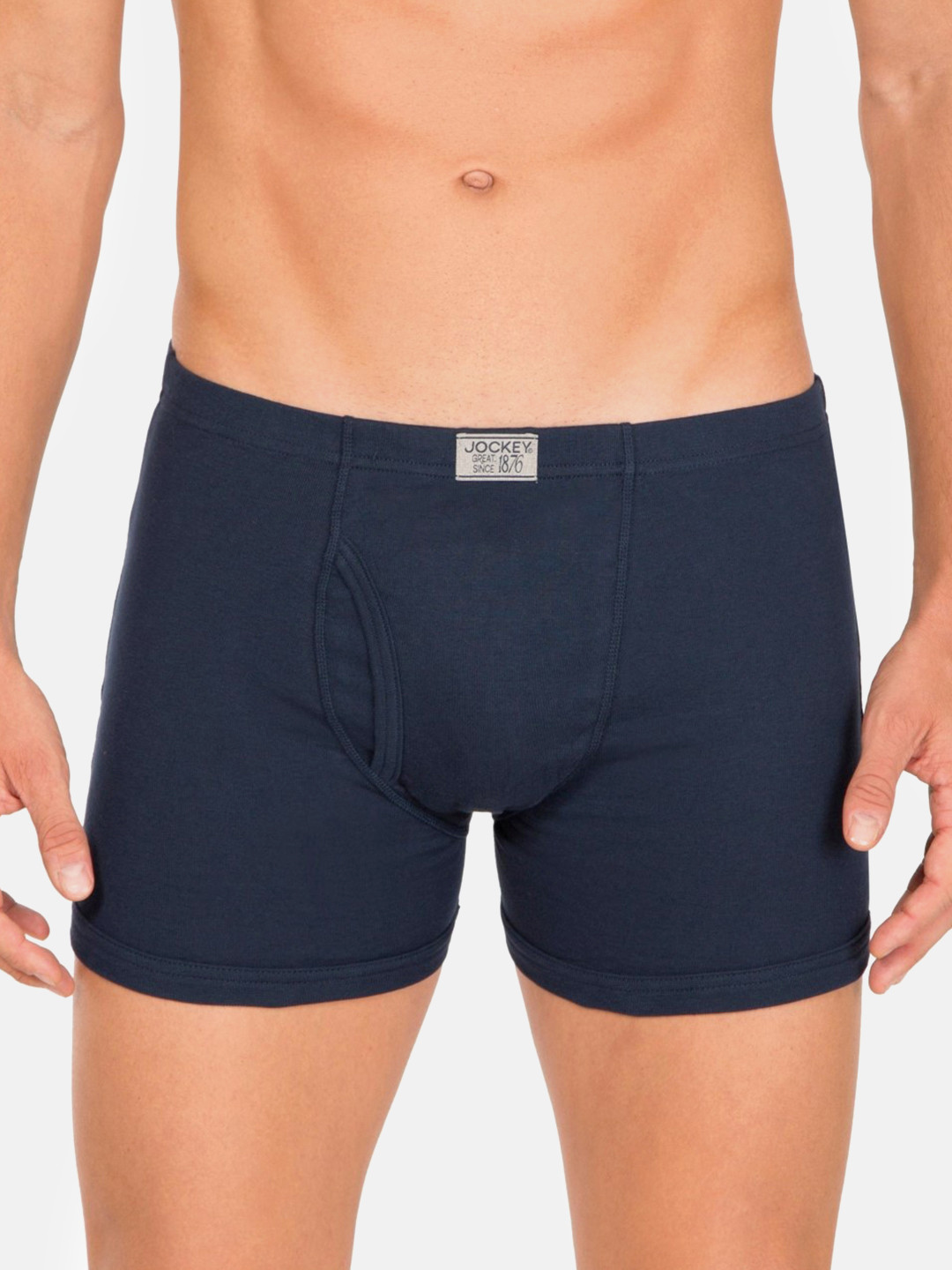 Buy Jockey Men Navy Blue Solid Trunks 8008 0105 - Trunk for Men 9866657 ...