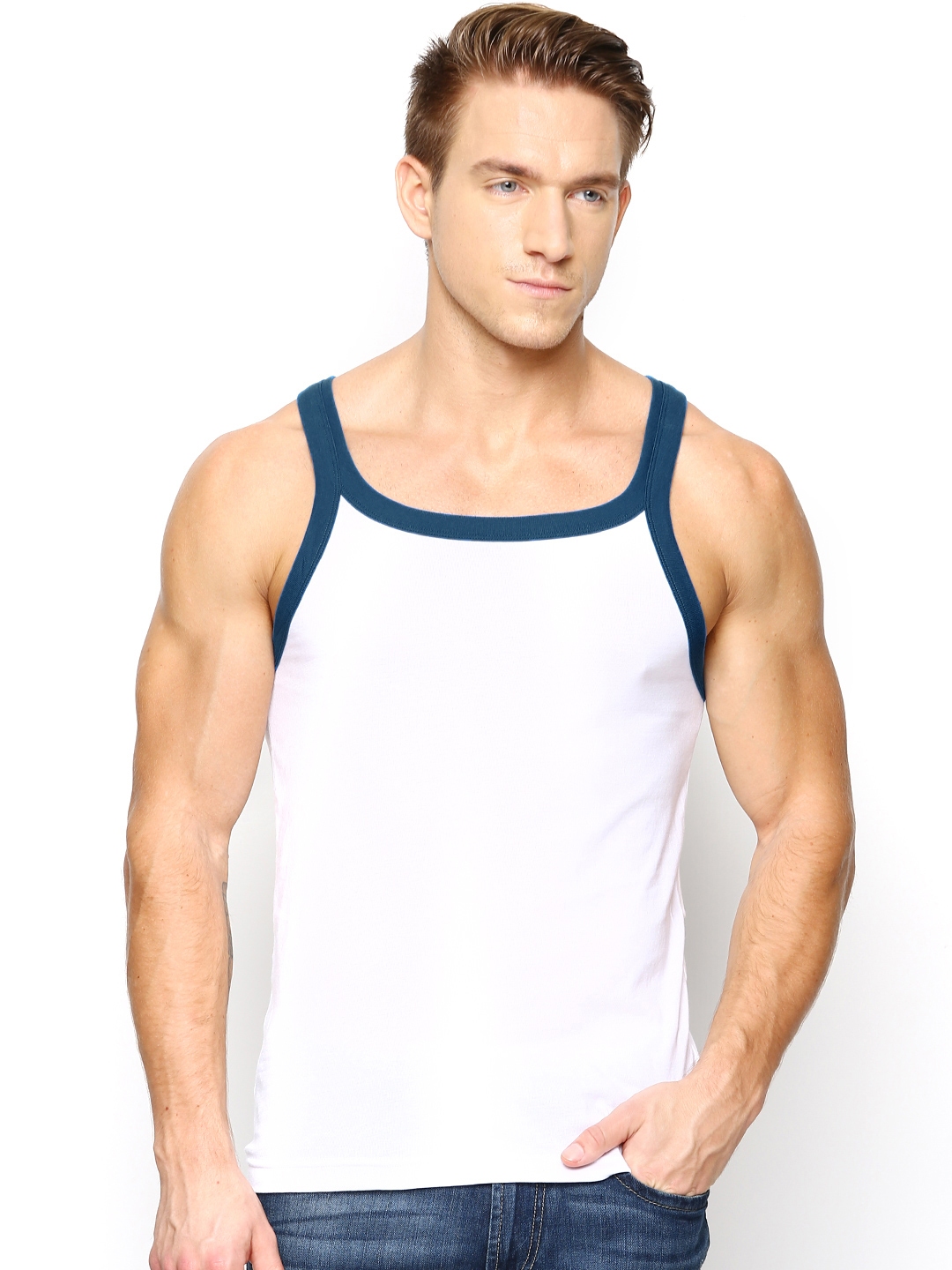 Buy Jockey Zone Men White Modern Fit Innerwear Vest Us27 0105 Innerwear Vests For Men 9866761