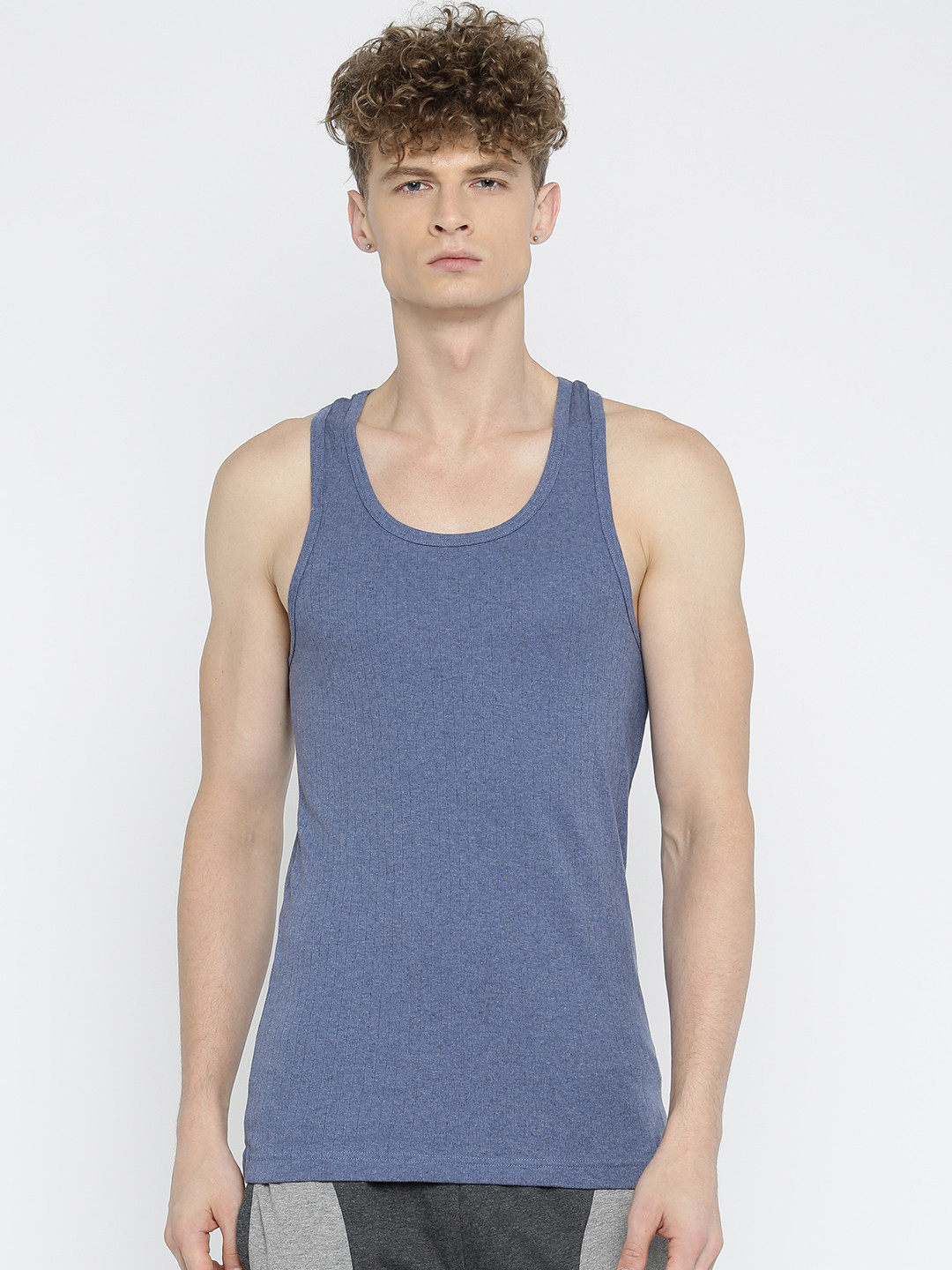 Buy Jockey Men Blue Solid Innerwear Vest 9922 0105 LTDML - Innerwear ...