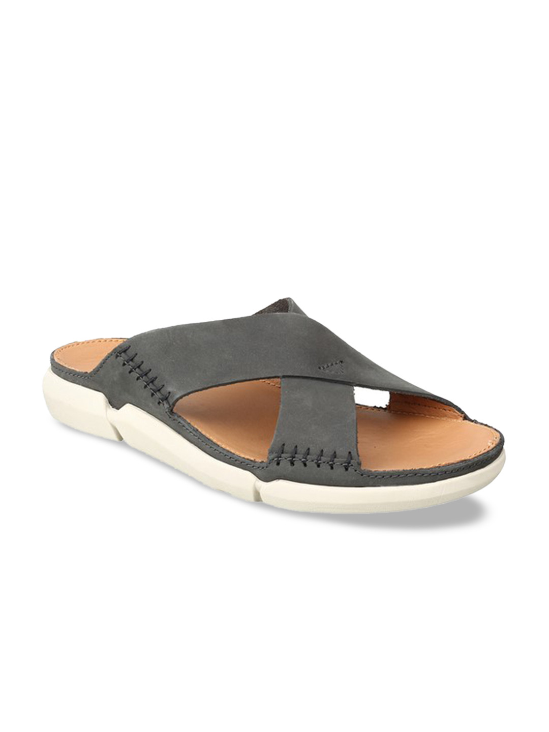 Buy Clarks Men Grey Leather Sandals - Sandals for Men 9867153 | Myntra