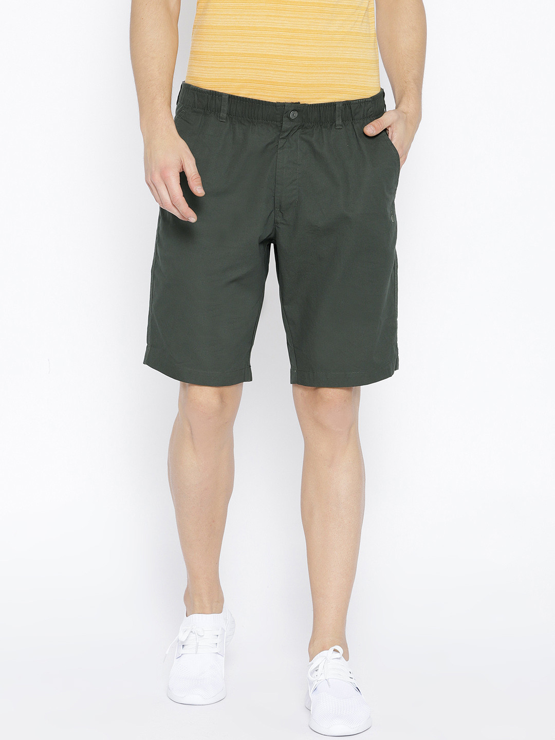 Buy Jockey Men Olive Green Solid Regular Fit Shorts - Shorts for Men ...