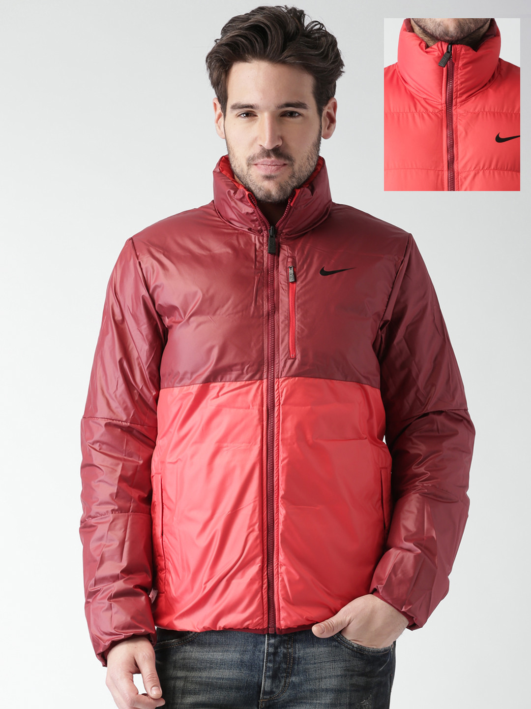 Buy Nike Red & Maroon Alliance Reversible Jacket - Jackets for Men ...
