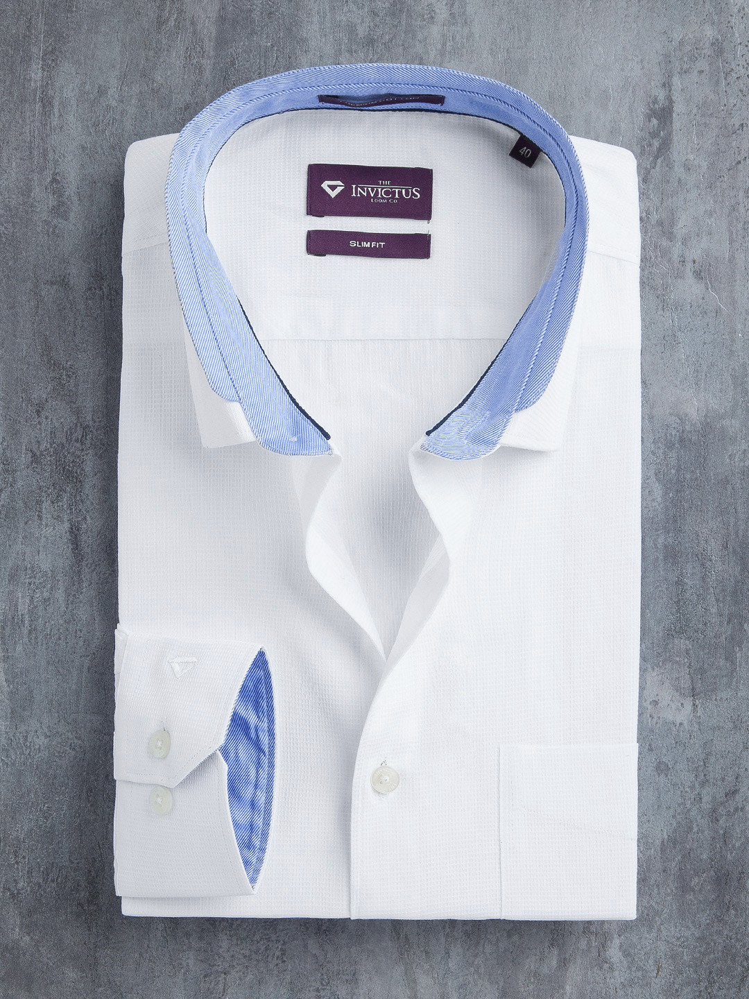 Buy INVICTUS White Slim Fit Formal Shirt - Shirts for Men 988693 | Myntra