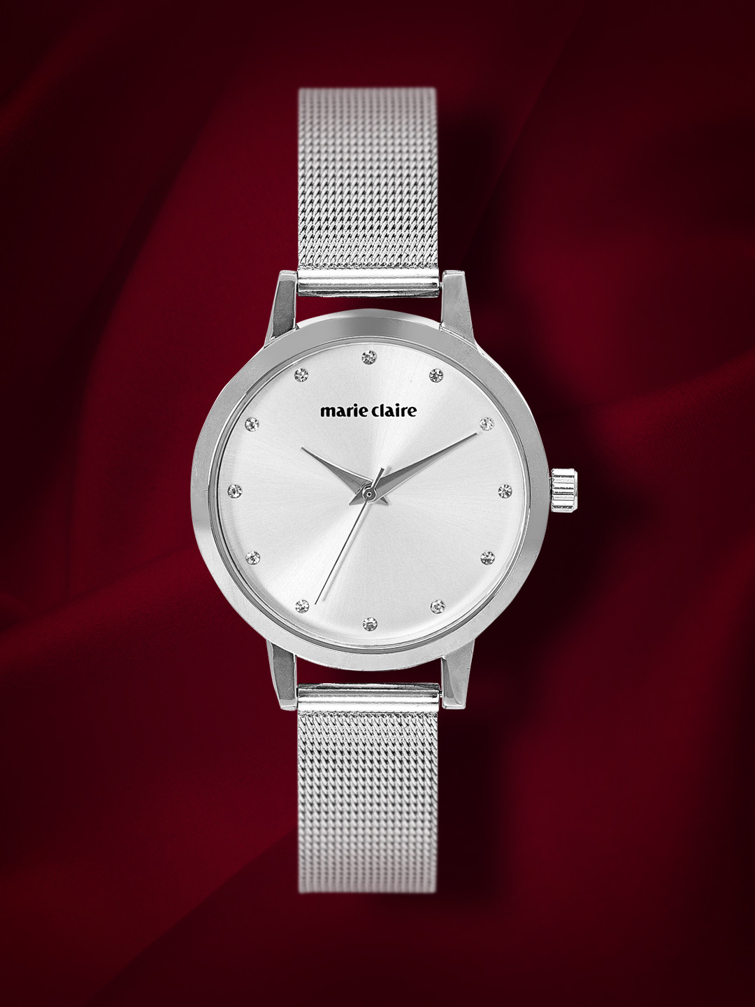 Buy Marie Claire Women Silver Toned Analogue Watch MC 5B A - Watches ...