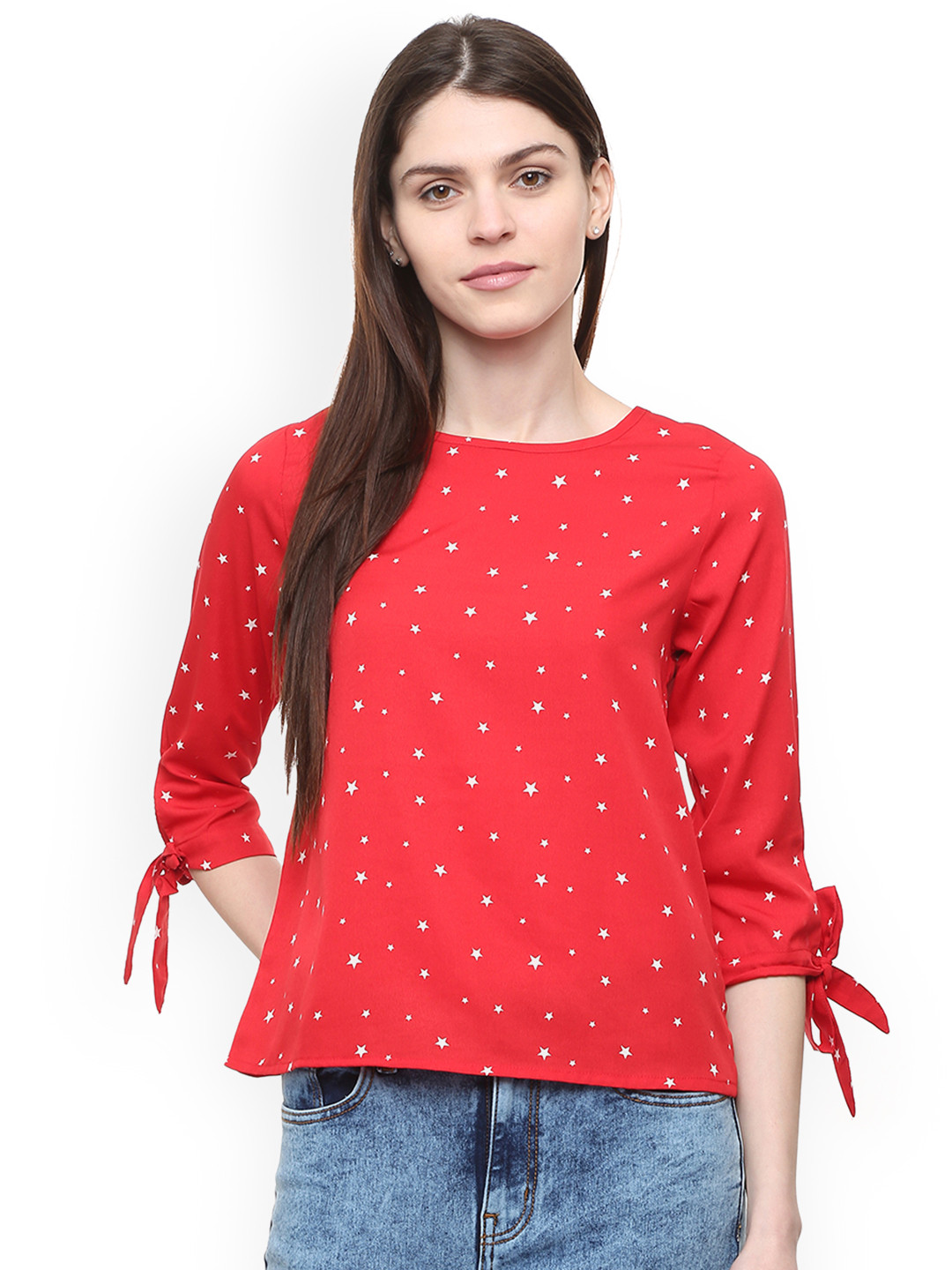 Buy People Women Red Printed A Line Top - Tops for Women 9940725 | Myntra