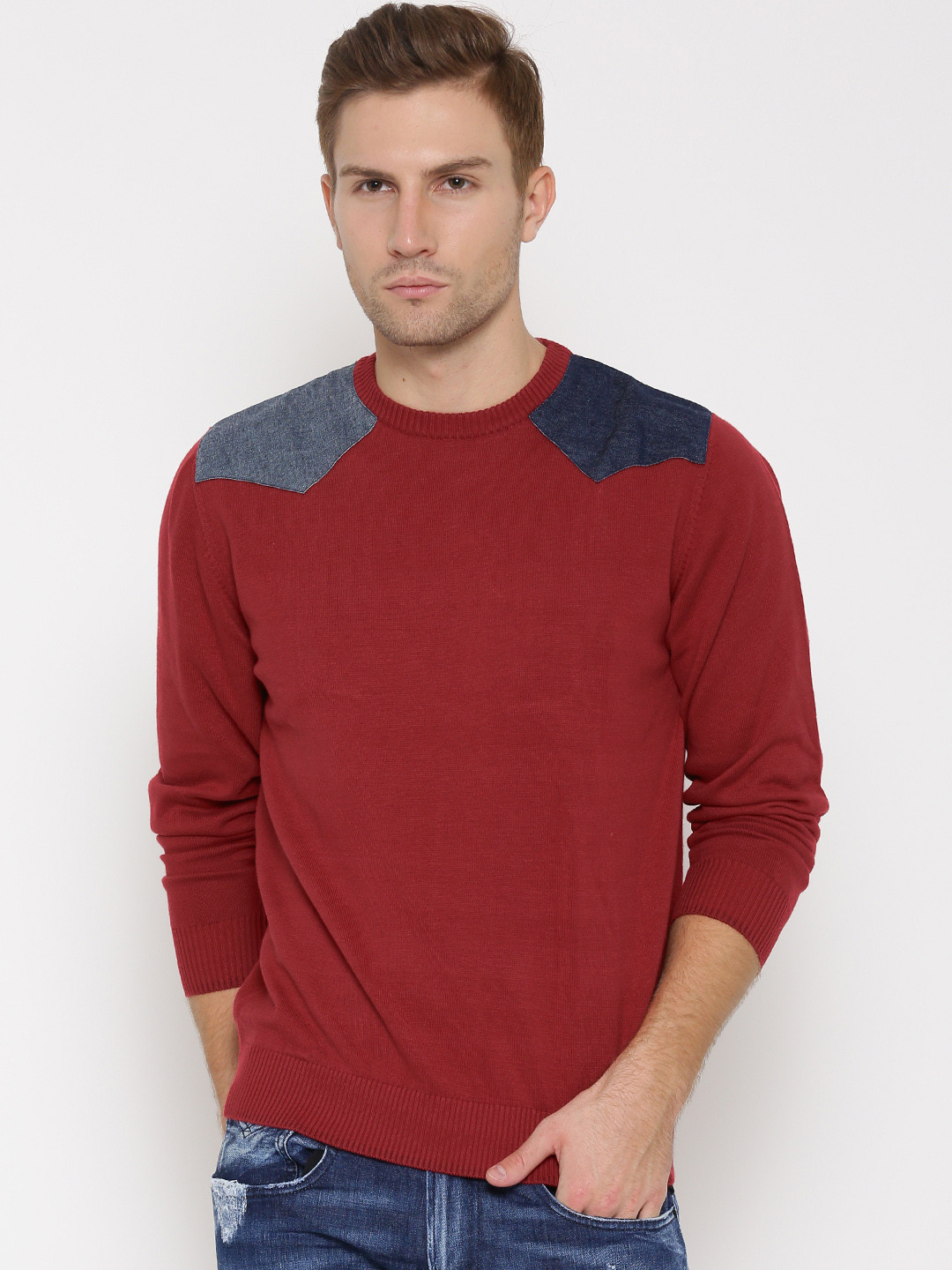 Buy Wrangler Red Rico Sweater - Sweaters for Men 994139 | Myntra
