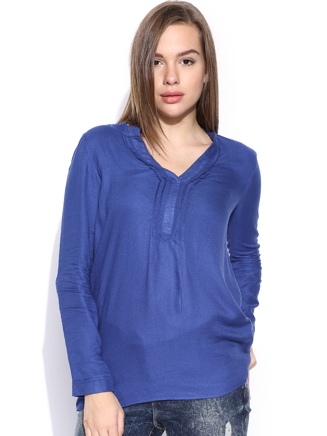 Buy ONLY Blue Top - Tops for Women 998145 | Myntra