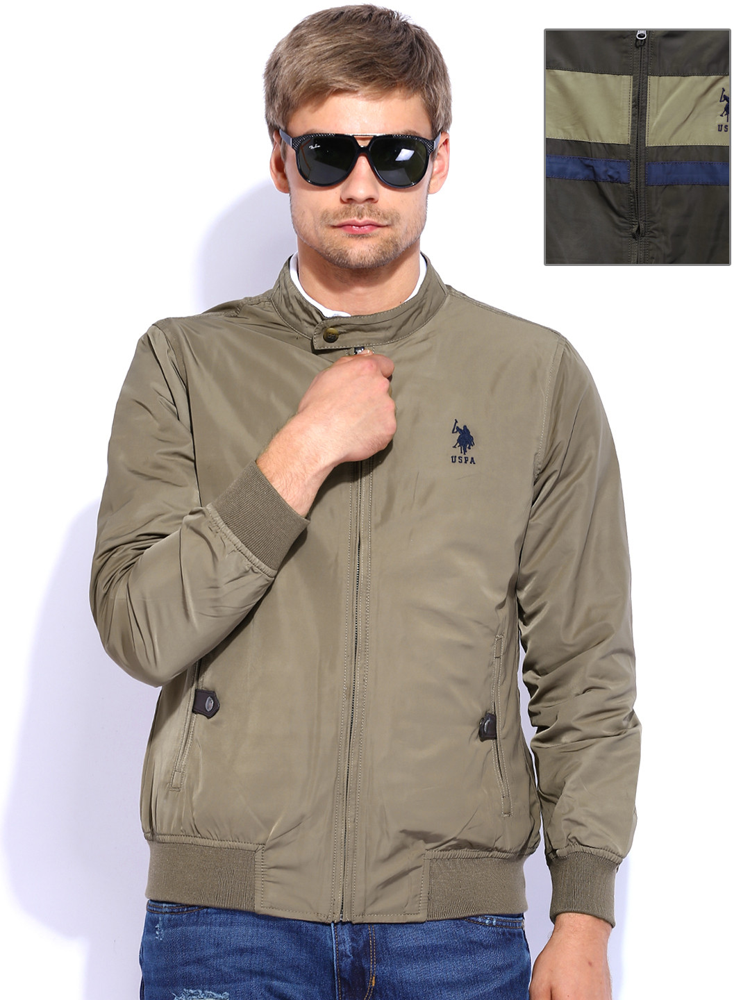 Buy U.S. Polo Assn. Brown Bomber Jacket - Jackets for Men 998299 | Myntra