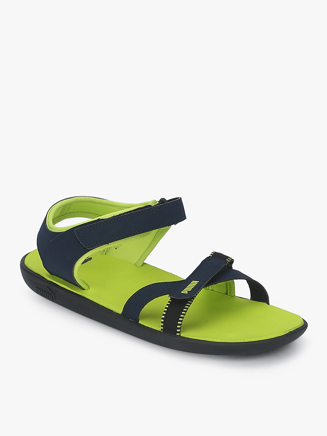 Buy Pebble Black Floaters - Sandals for Unisex 7636002 | Myntra