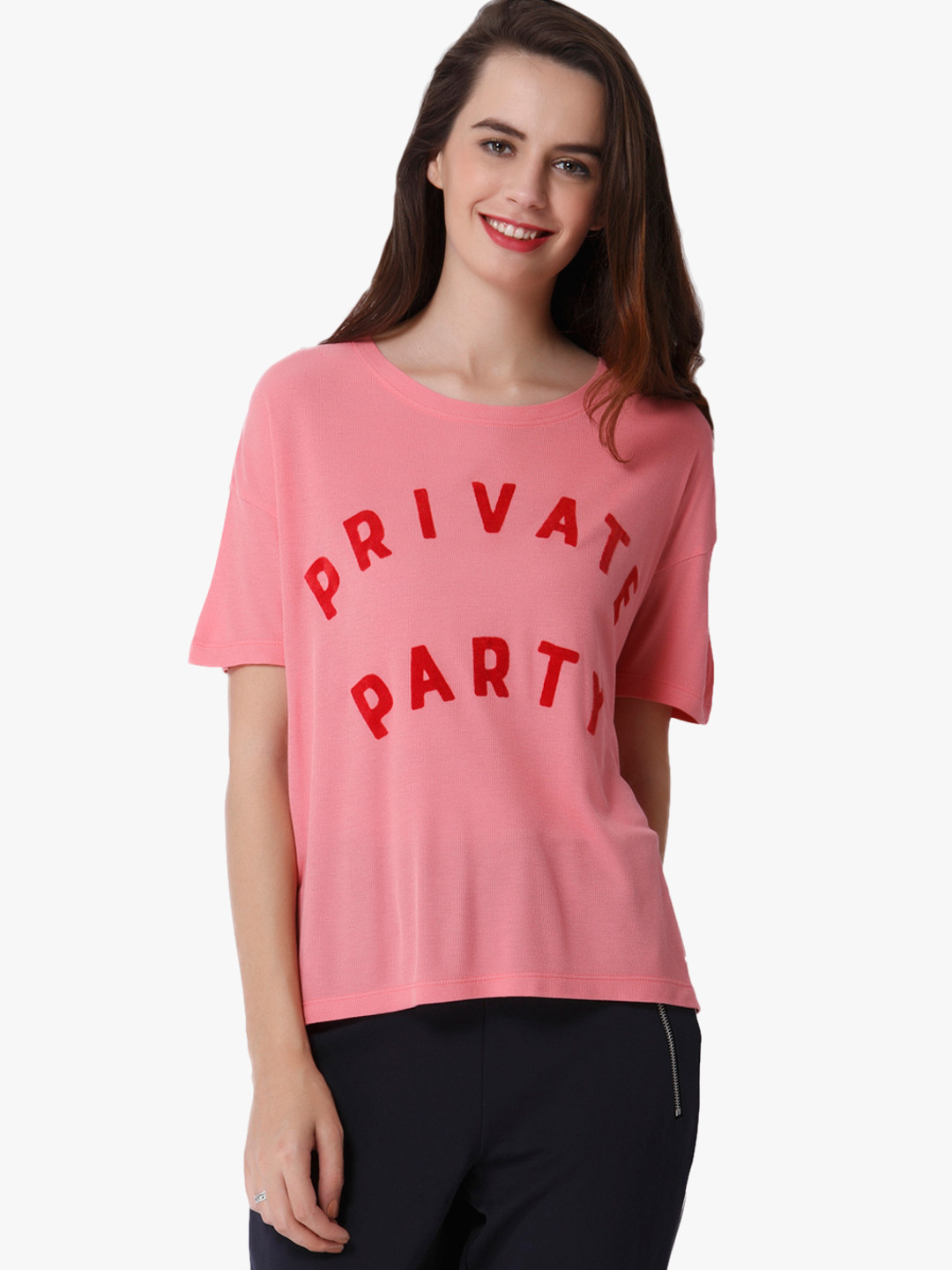Buy Pink Printed T Shirt - Tshirts for Women 7680371 | Myntra