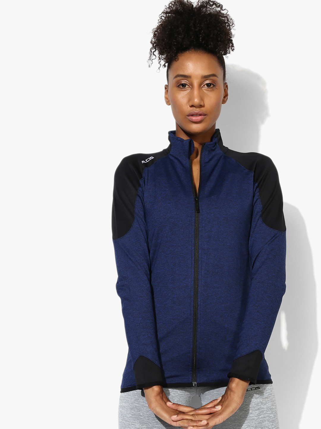 Buy Alcis Navy Blue Solid Track Jacket - Jackets for Women 7899207 | Myntra