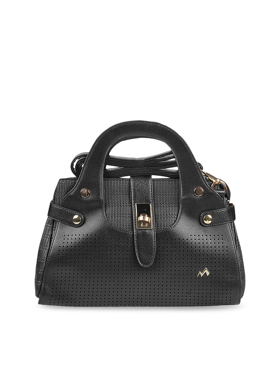 Buy Metro Black Textured Handheld Bag - Handbags for Women 7867569 | Myntra