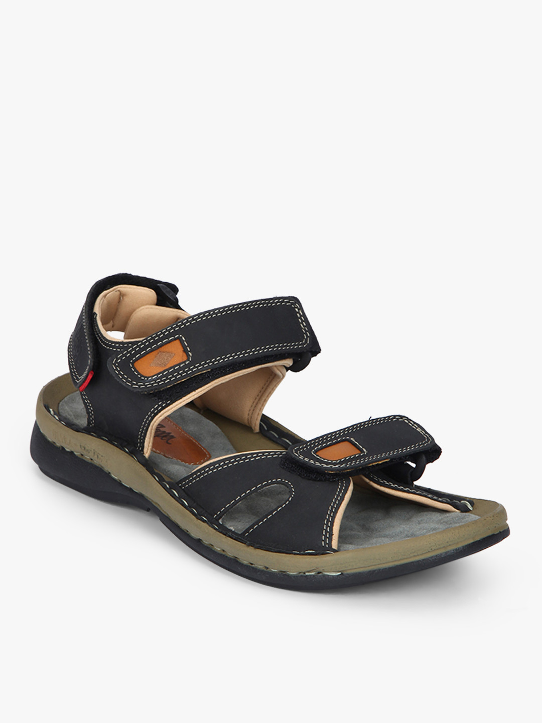 Buy Black Floaters - Sandals for Men 7922513 | Myntra